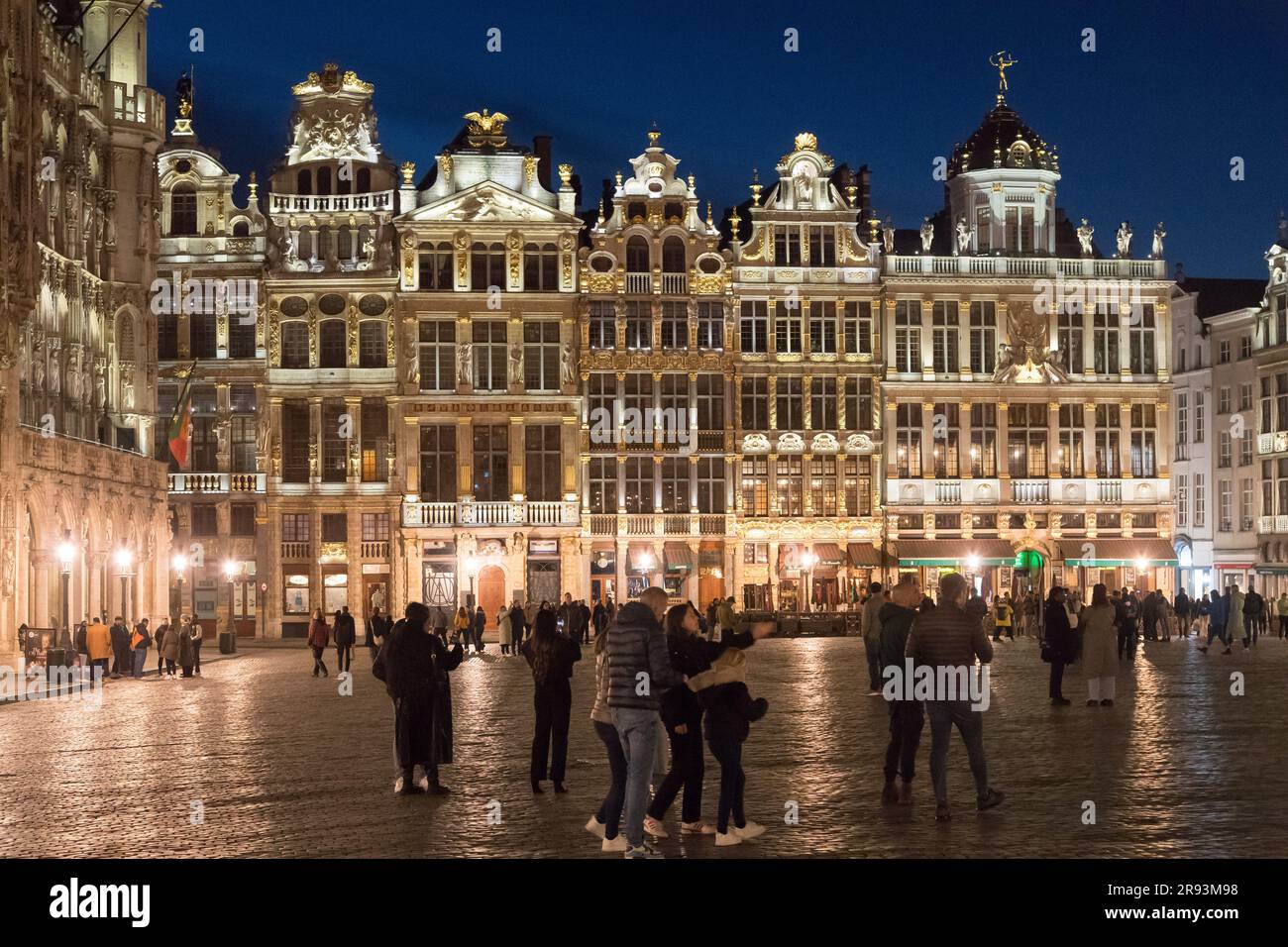 Baroque guildhalls on Grand Place / Grote Markt (Grand Square) listed ...