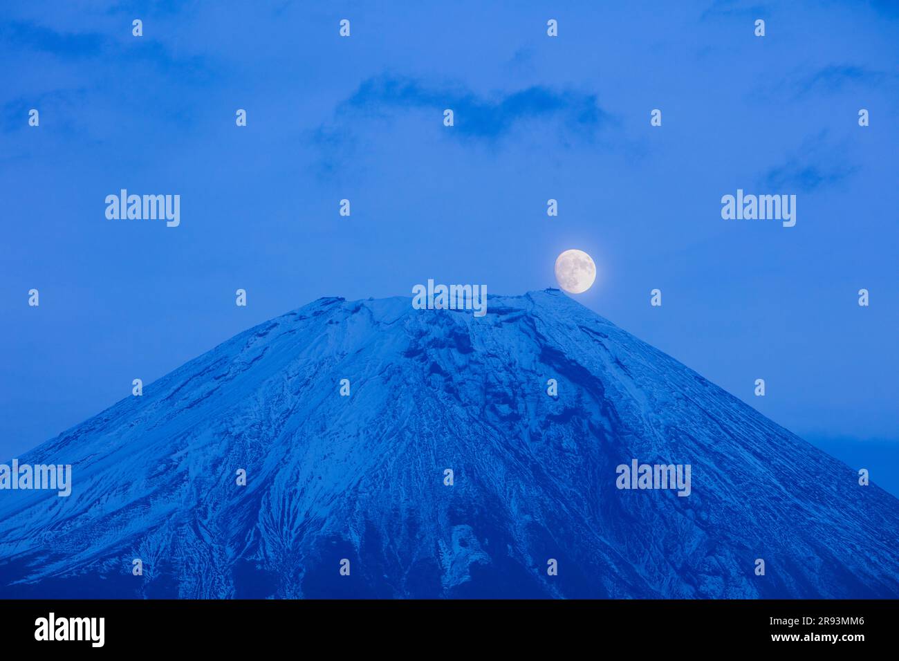 Fuji and Full Moon Stock Photo - Alamy