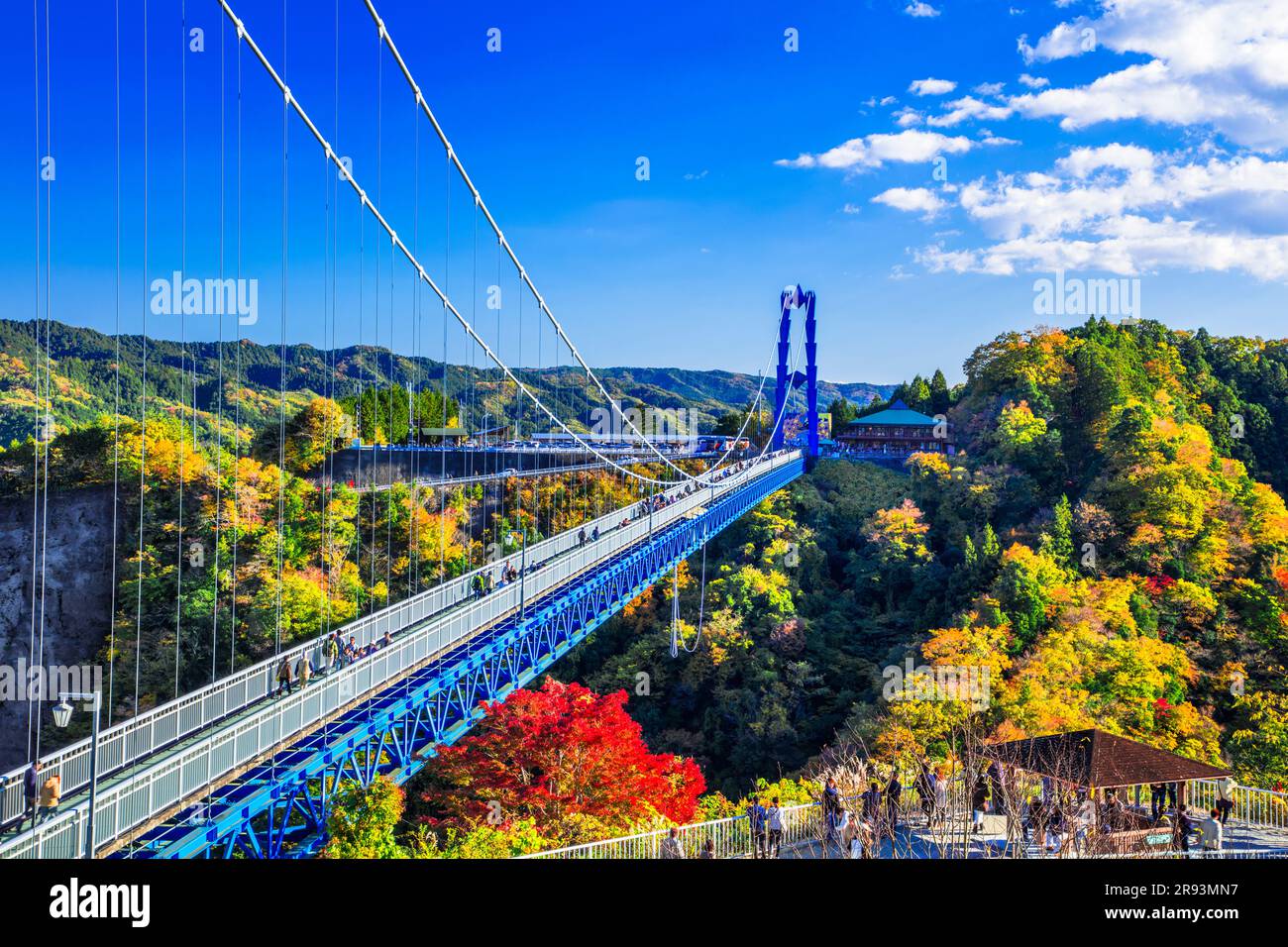 Autumn leaves of Ryujin Suspension Bridge Stock Photo - Alamy