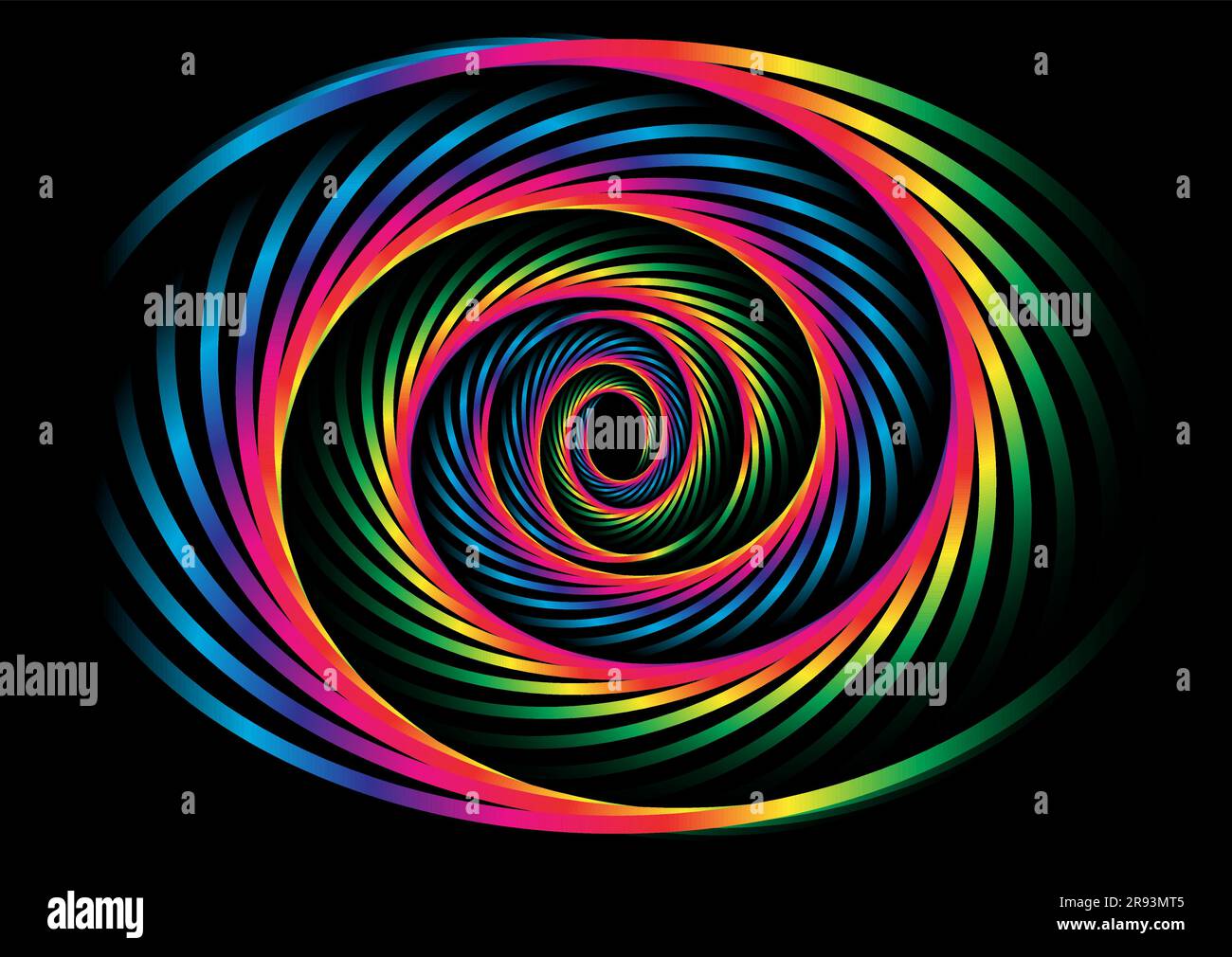 Abstract background with a rainbow coloured vortex design Stock Vector ...