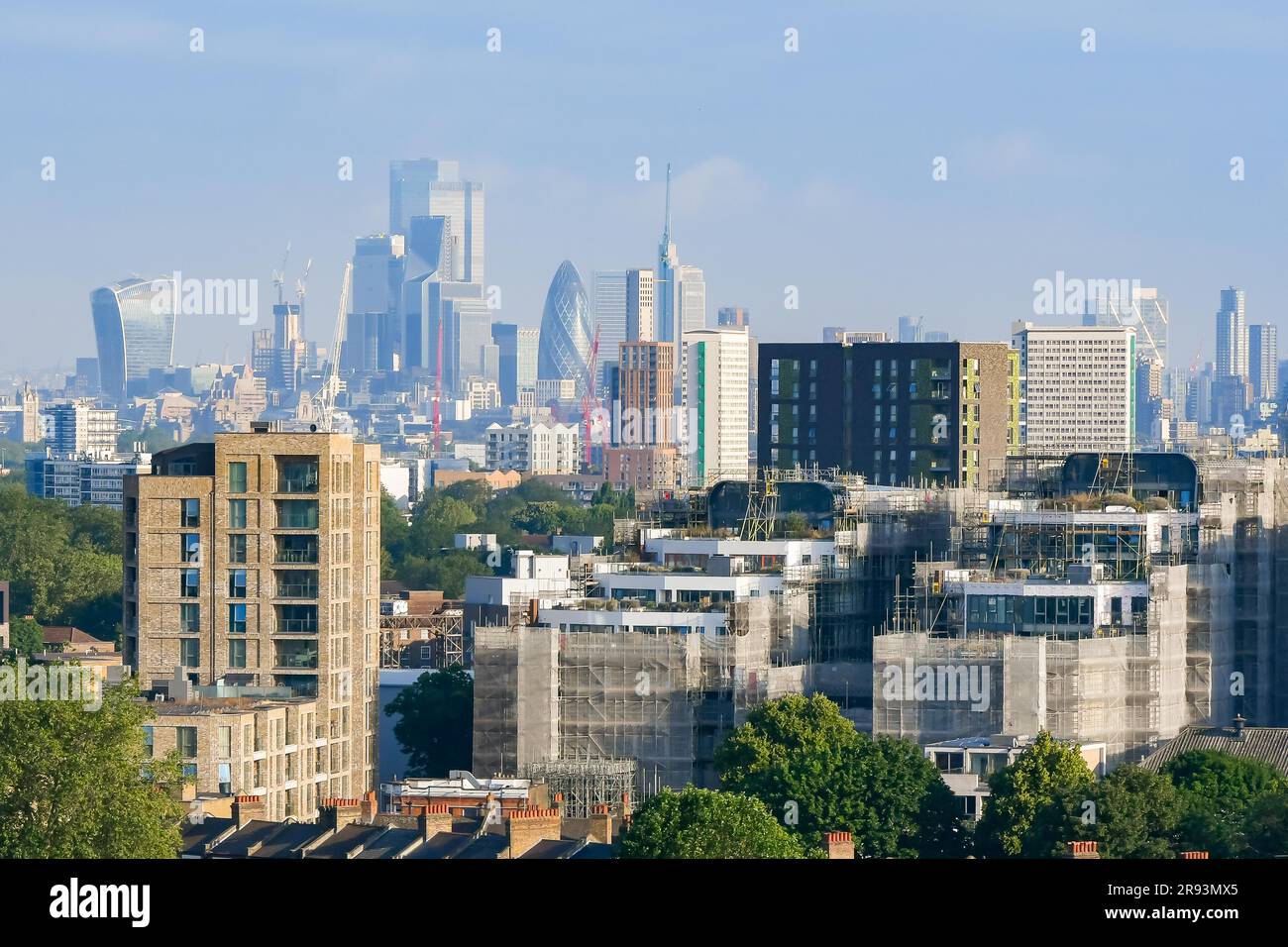 Point Hill, Lewisham, London, UK. 24th June 2023. UK Weather. View from ...