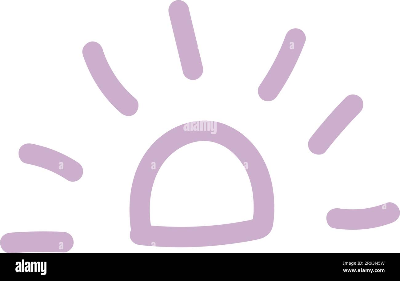 cute abstract sun hand drawn using pastel color. vector illustration ...