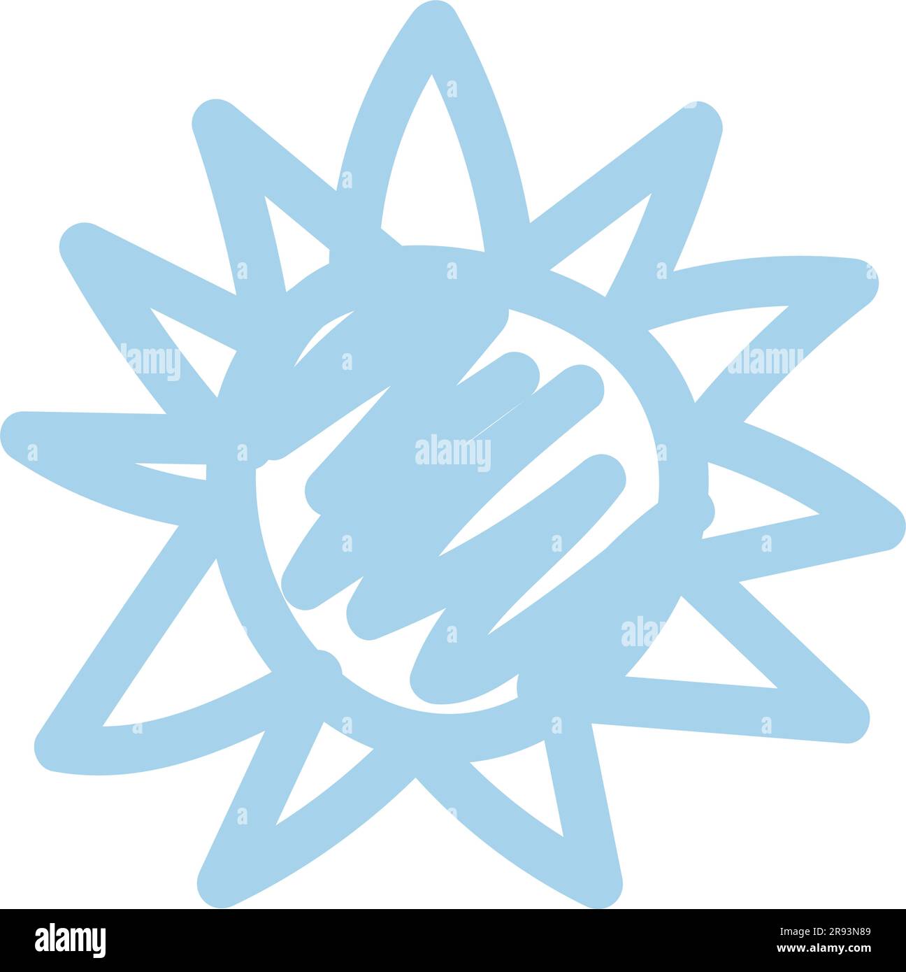 cute abstract sun hand drawn using pastel color. vector illustration ...