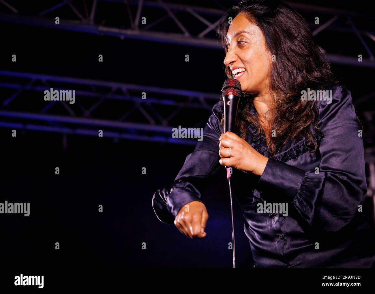 Shazia Mirza, Stand-Up Comedian, Open Air Comedy Gala, Southend-on-Sea ...