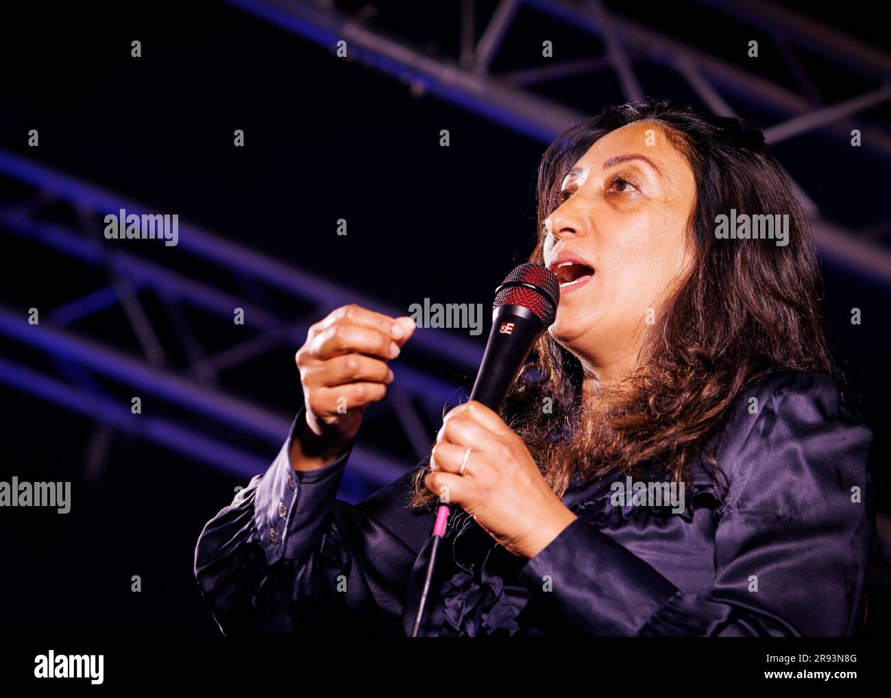 Shazia Mirza, Stand-Up Comedian, Open Air Comedy Gala, Southend-on-Sea ...