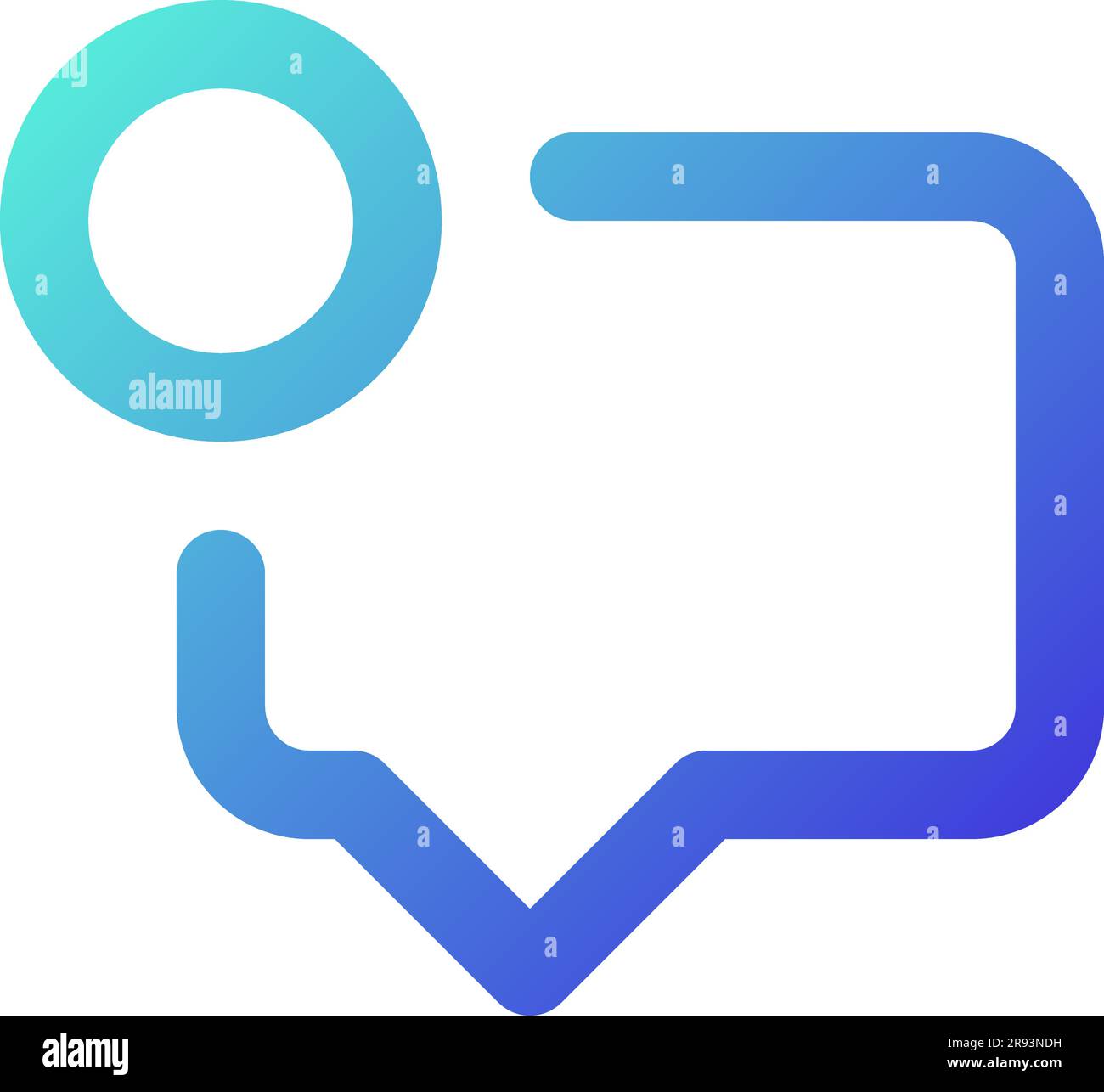 New message pixel perfect gradient linear ui icon Stock Vector Image & Art - Alamy