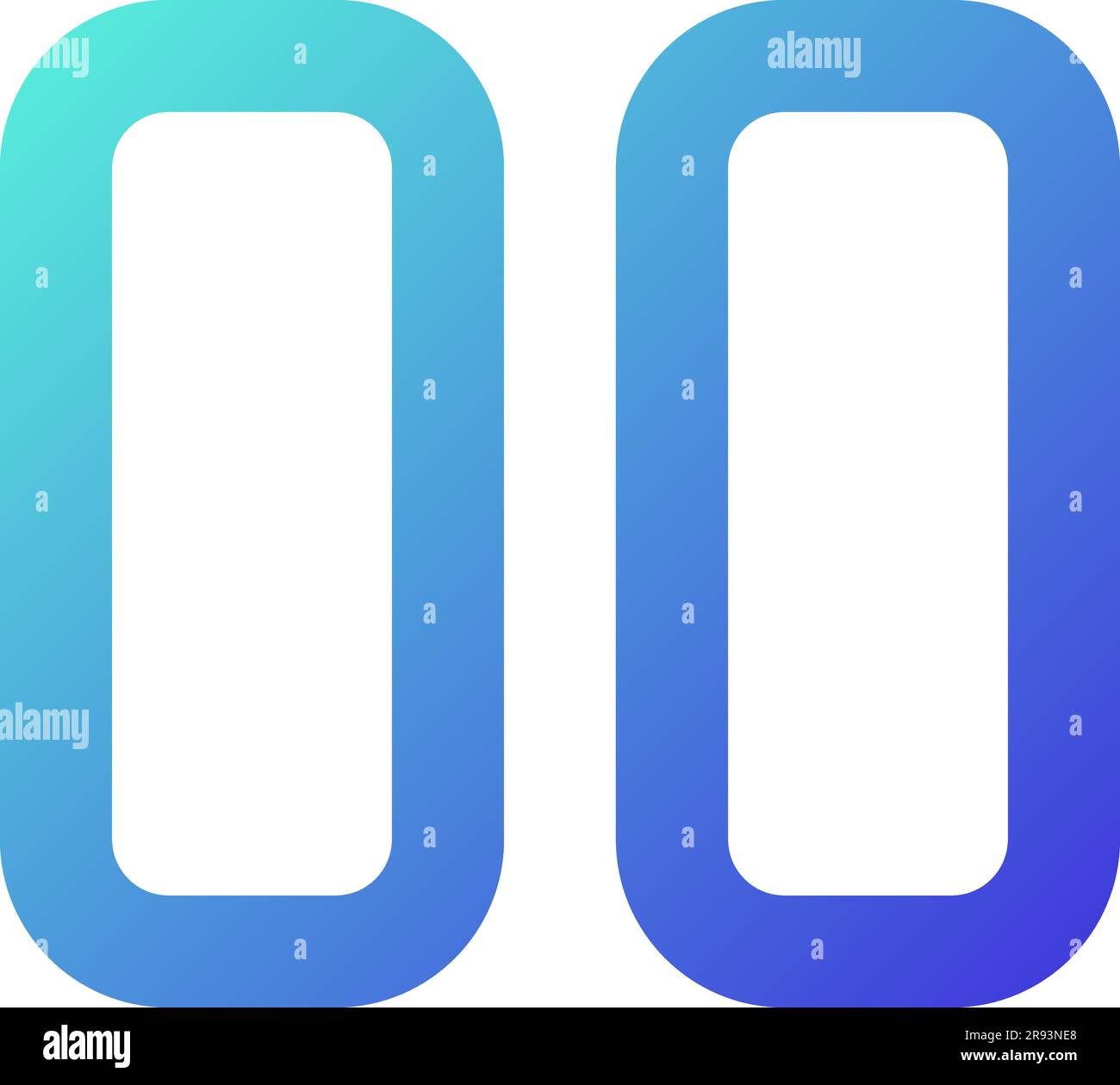 Pause pixel perfect gradient linear ui icon Stock Vector Image & Art - Alamy