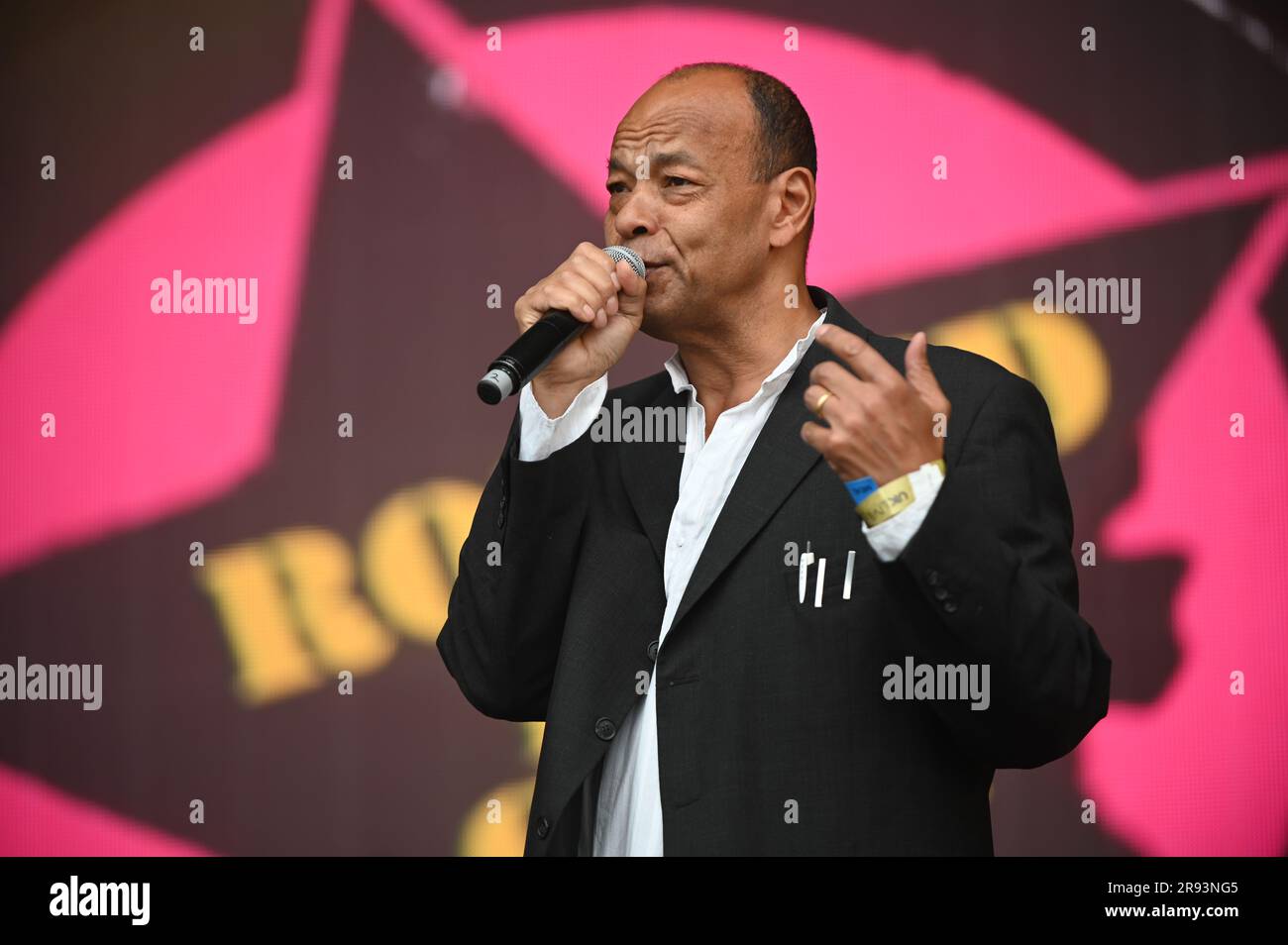 Leeds, UK. 17th June, 2023. Roland Gift of The Fine Young Cannibals ...