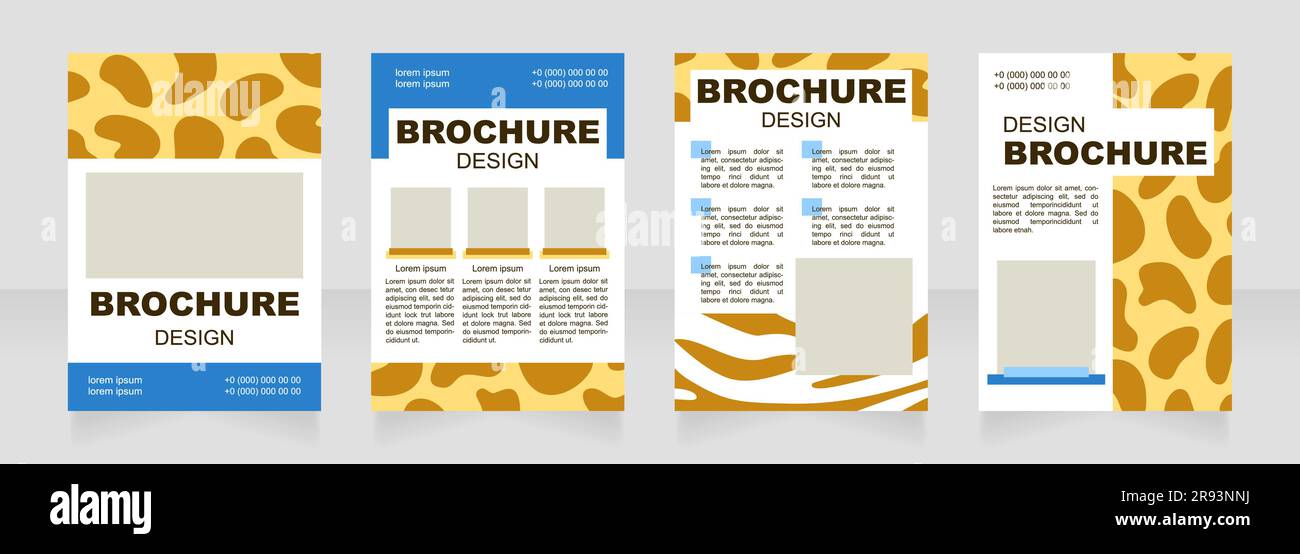 Fur print blank brochure layout design Stock Vector Image & Art - Alamy
