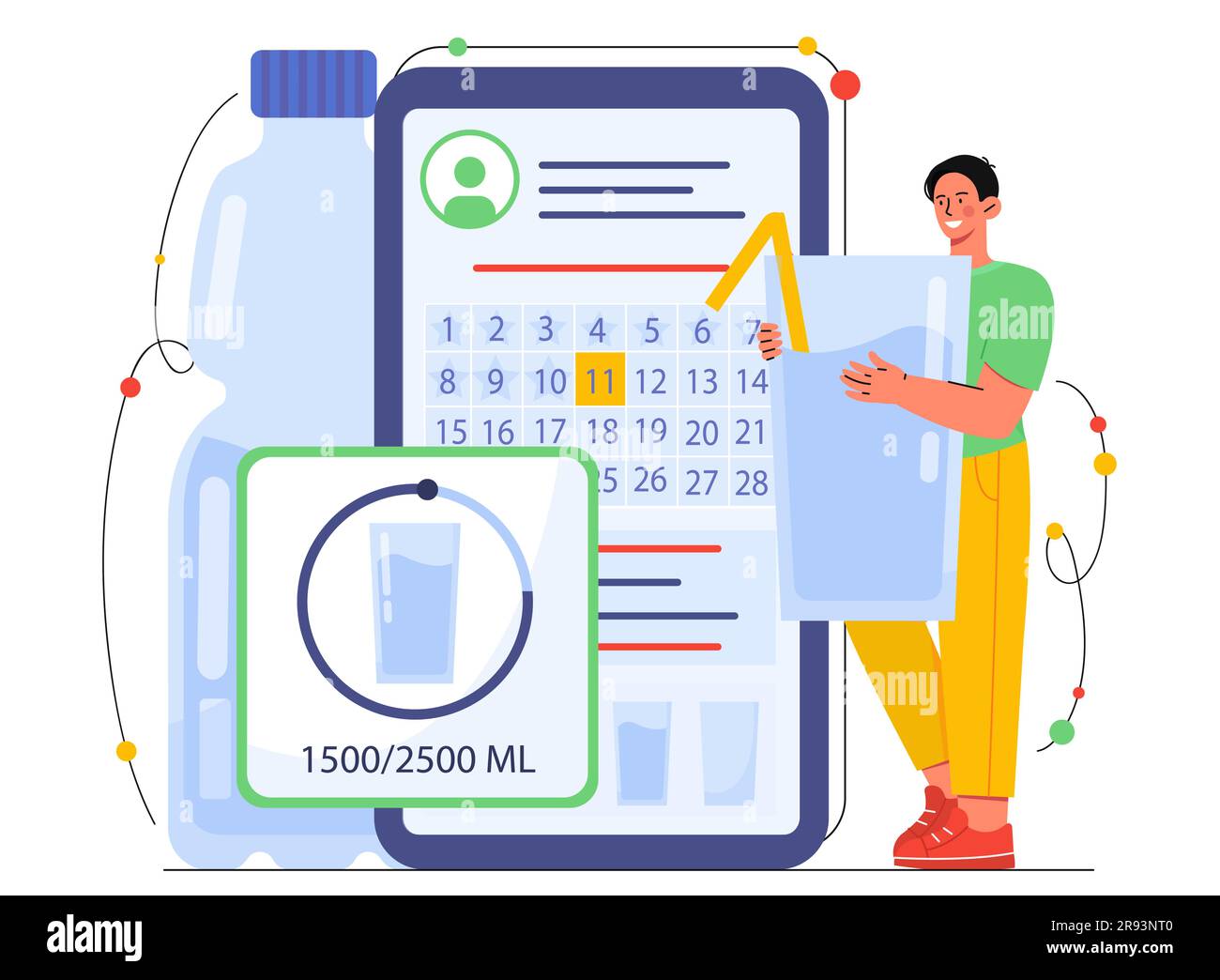 Drink water hydration mobile Stock Vector Images - Alamy