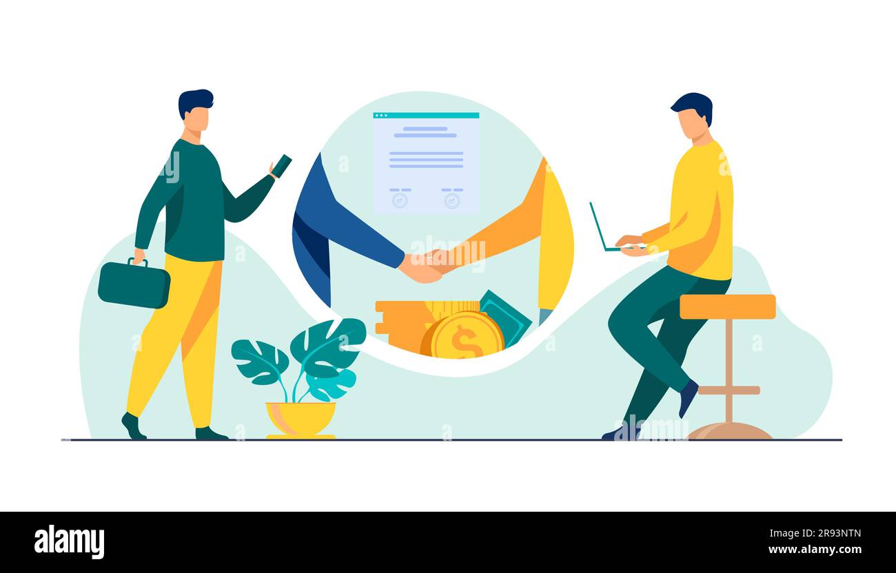 Partners shake Stock Vector Images - Alamy