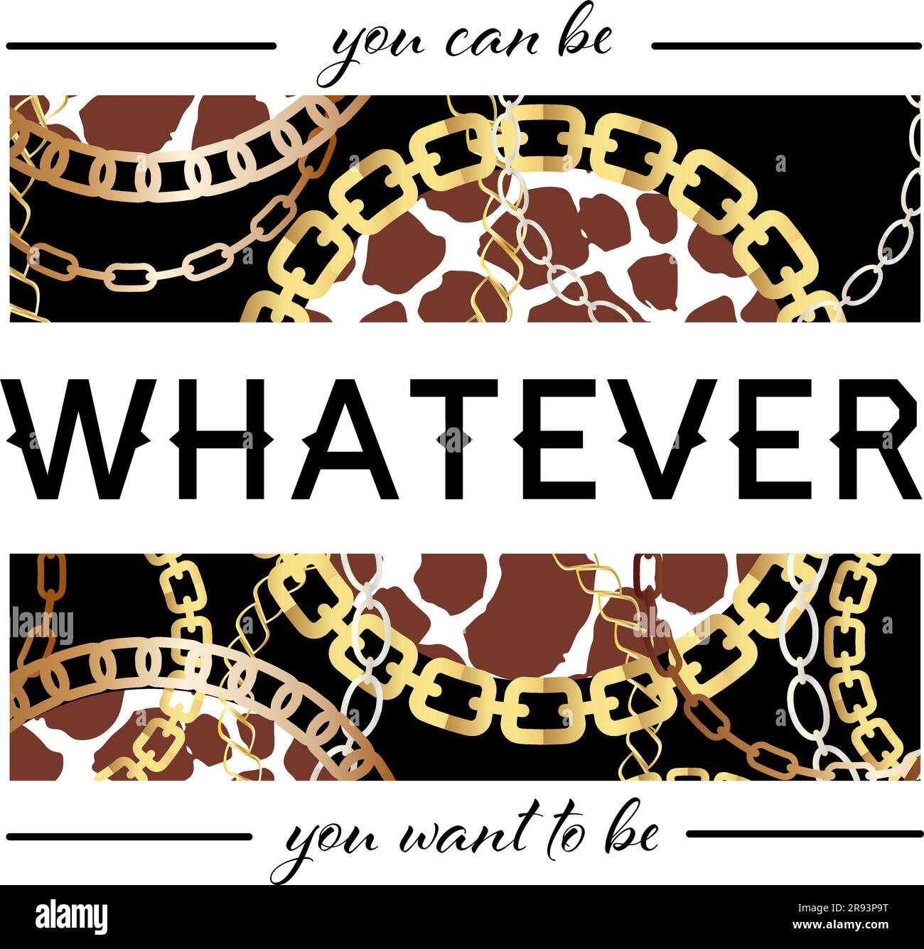 You Can Be Whatever You Want To Be Slogan On Fashion Seamless Pattern ...