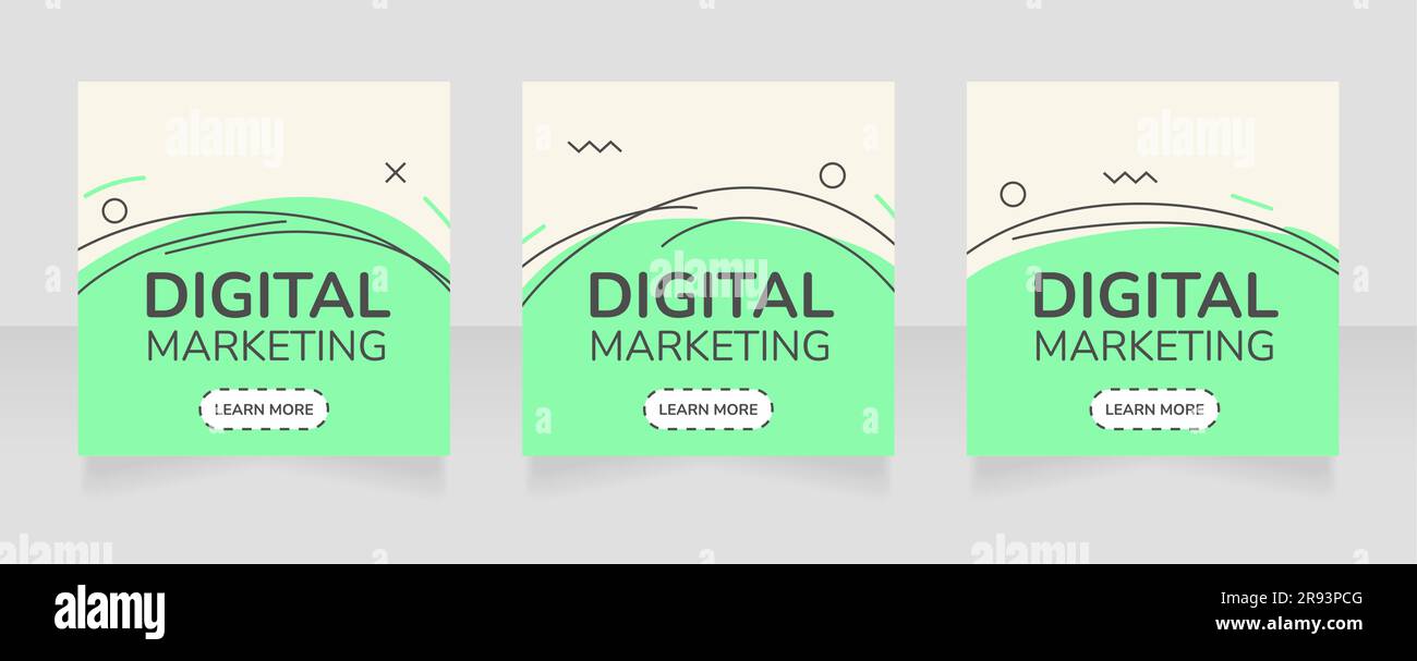 Digital marketing square web banner design template Stock Vector Image ...