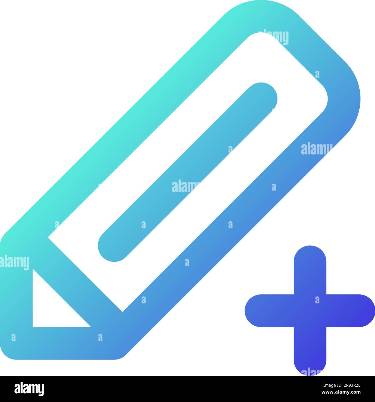 Pencil and plus pixel perfect gradient linear ui icon Stock Vector ...