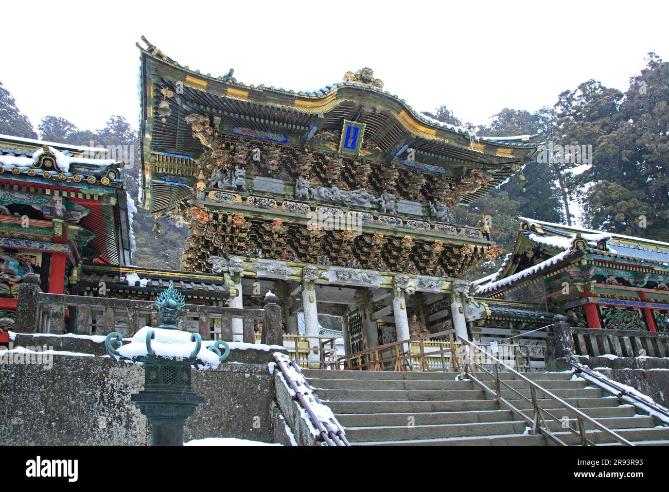 Yomeimon Gate of Nikko Toshogu Shrine in winter Stock Photo - Alamy