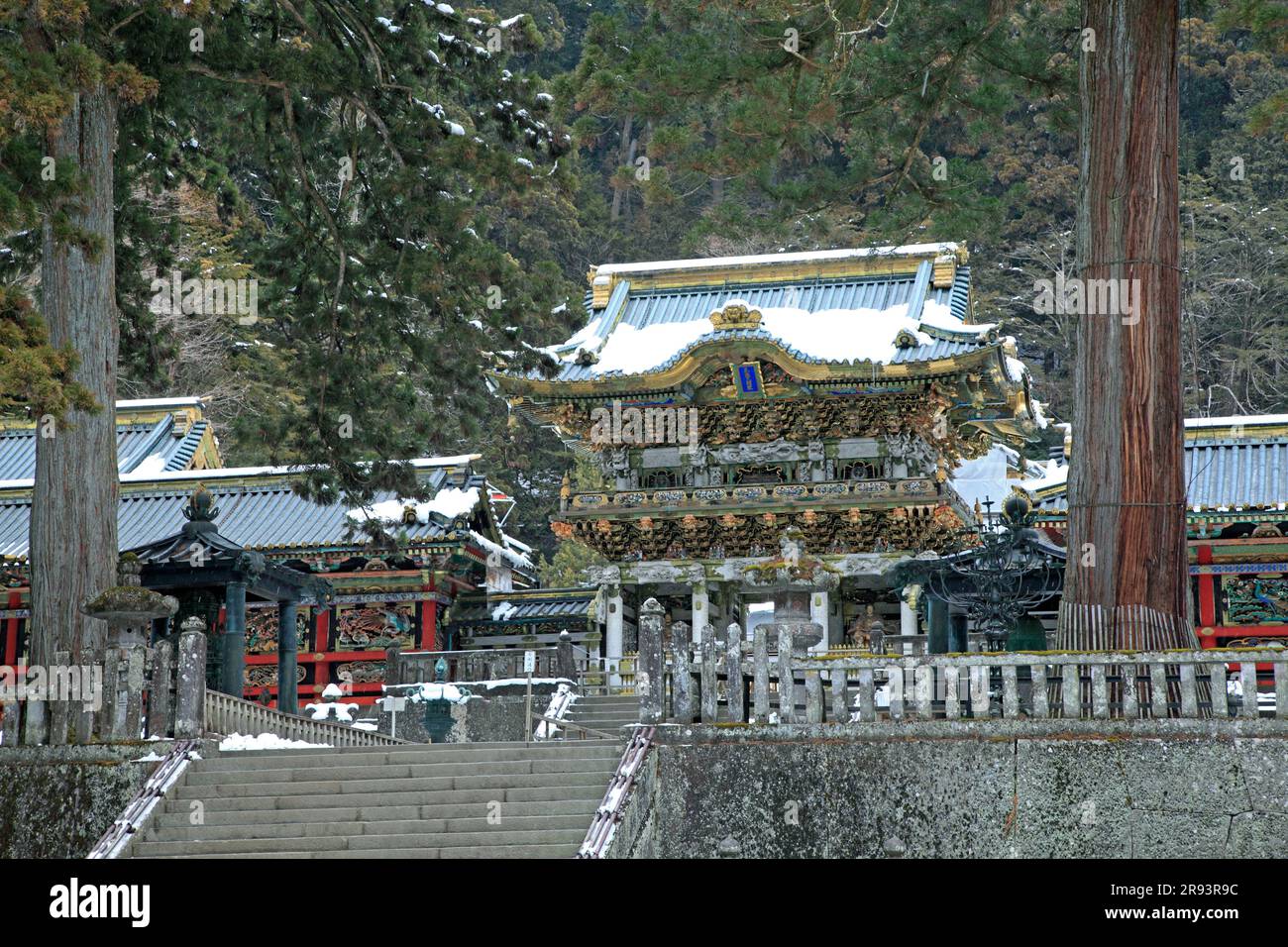 Yomeimon Gate of Nikko Toshogu Shrine in winter Stock Photo - Alamy