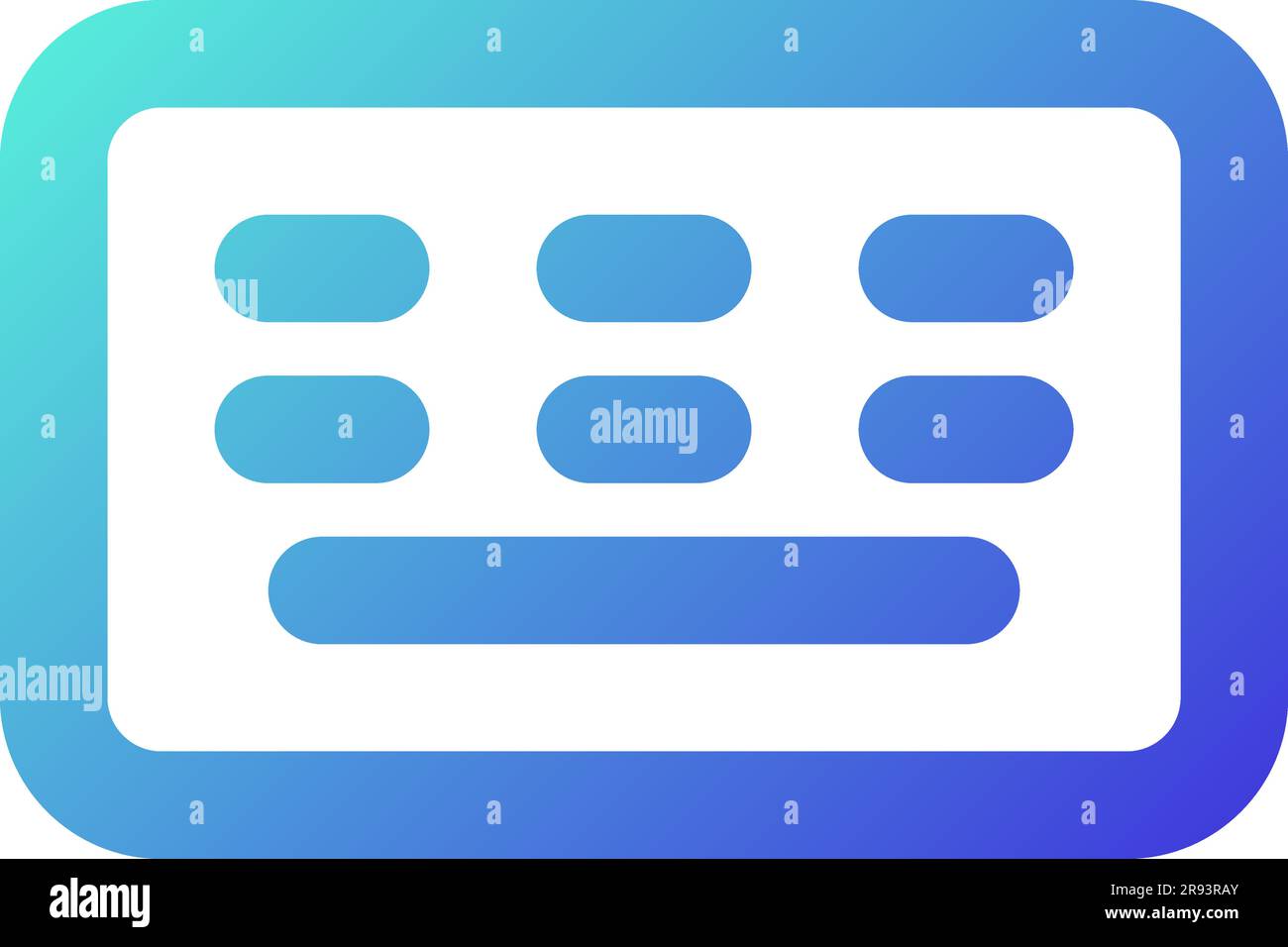 Keyboard pixel perfect gradient linear ui icon Stock Vector Image & Art ...