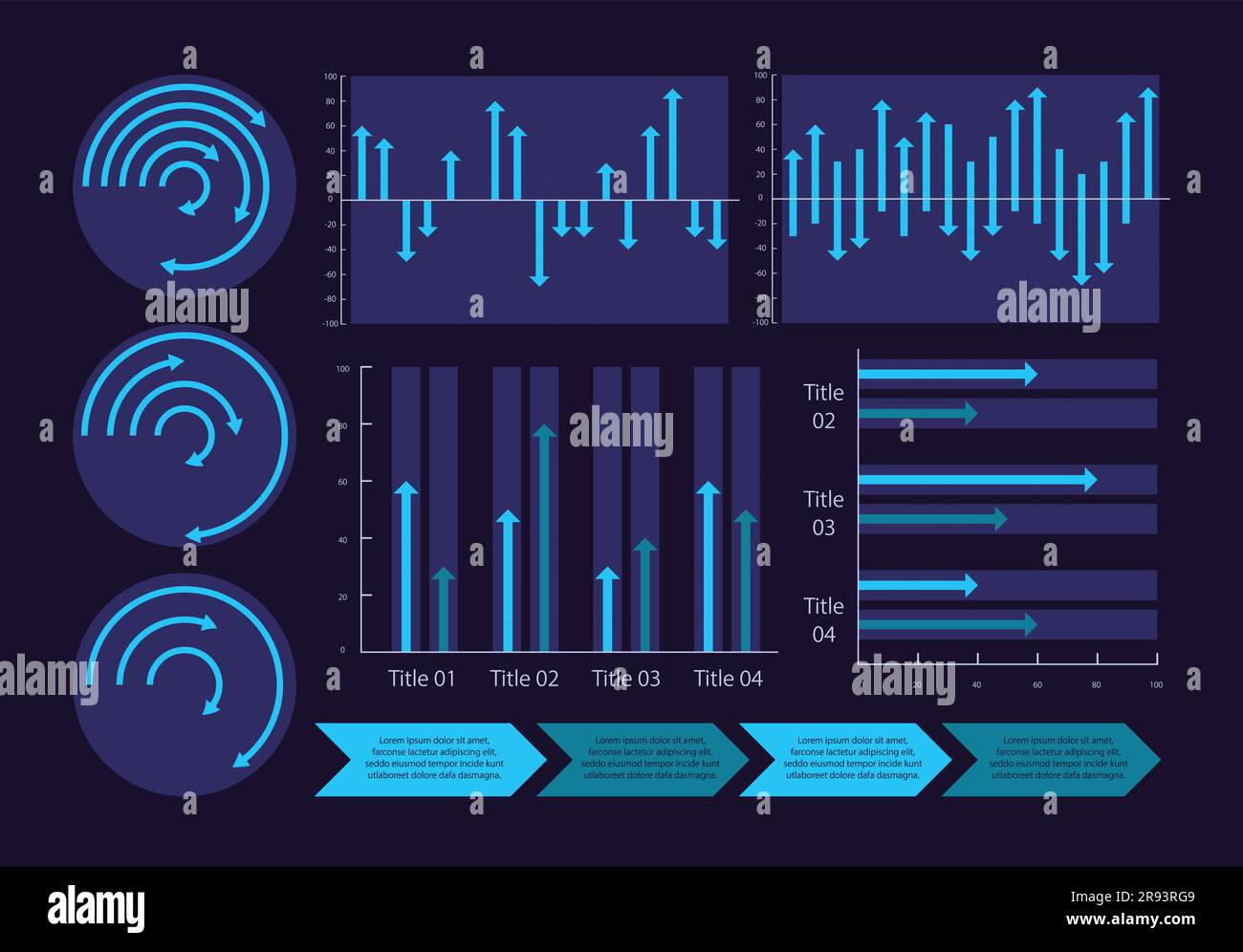 Prediction of business growth infographic chart design template set for ...