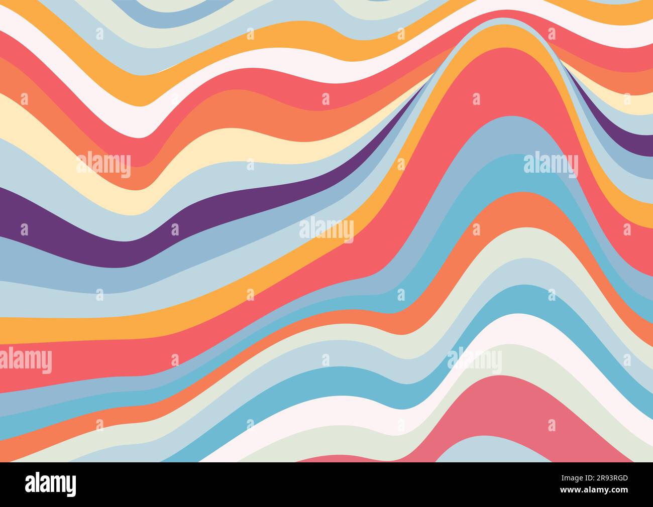 Abstract retro background design with flowing stripes design Stock ...