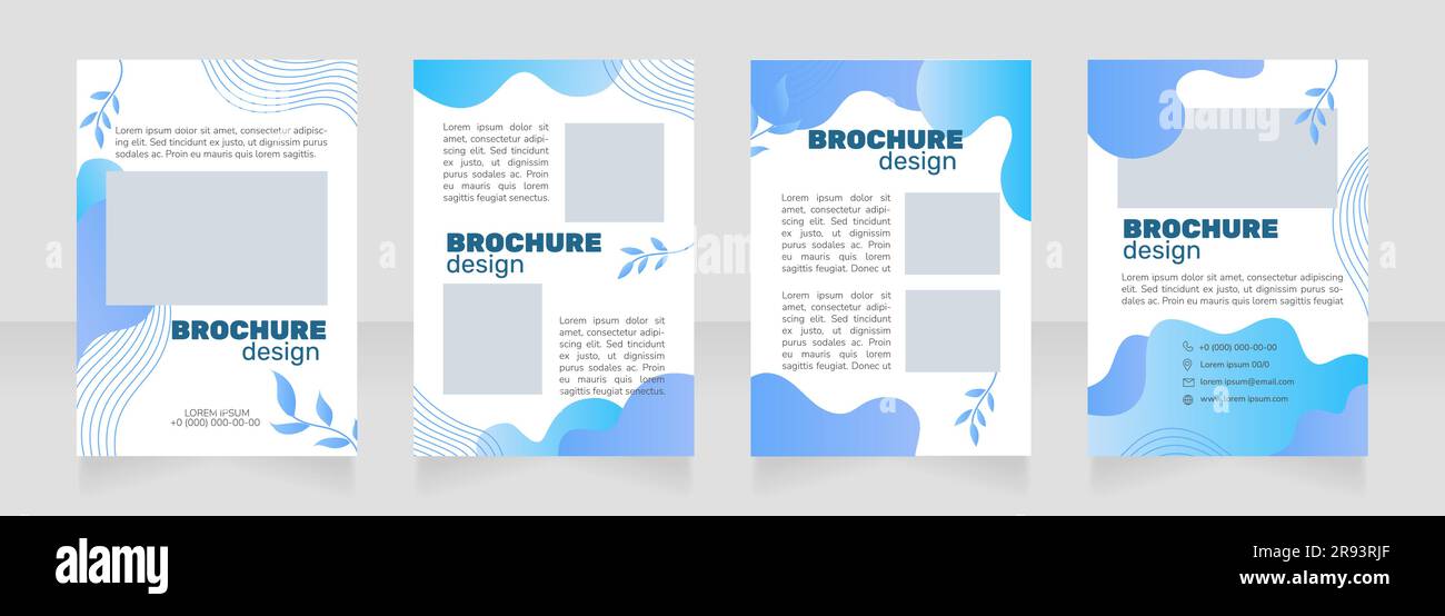 Natural skincare brand promo blank brochure design Stock Vector Image ...