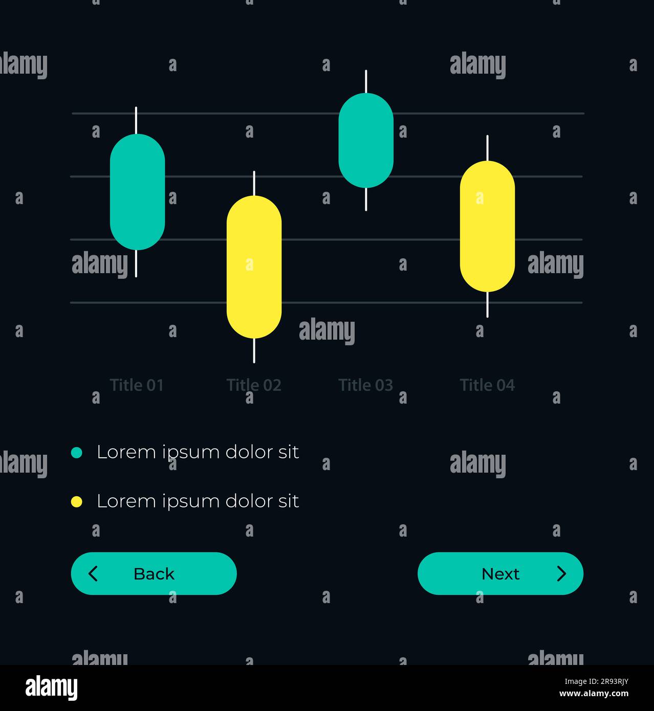 Candlestick Diagram Ui Element Template Editable Isolated Vector Dashboard Component Flat User
