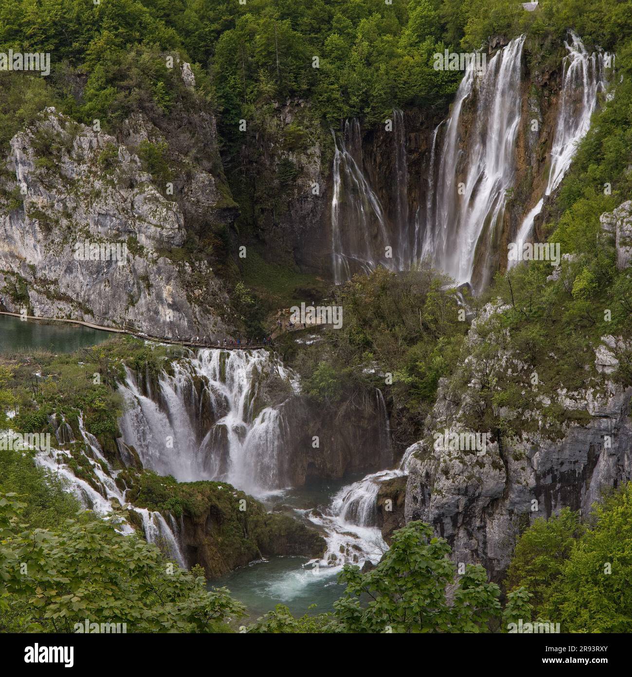 Veliki slap, the great waterfall, and the Satavci falls, in the ...