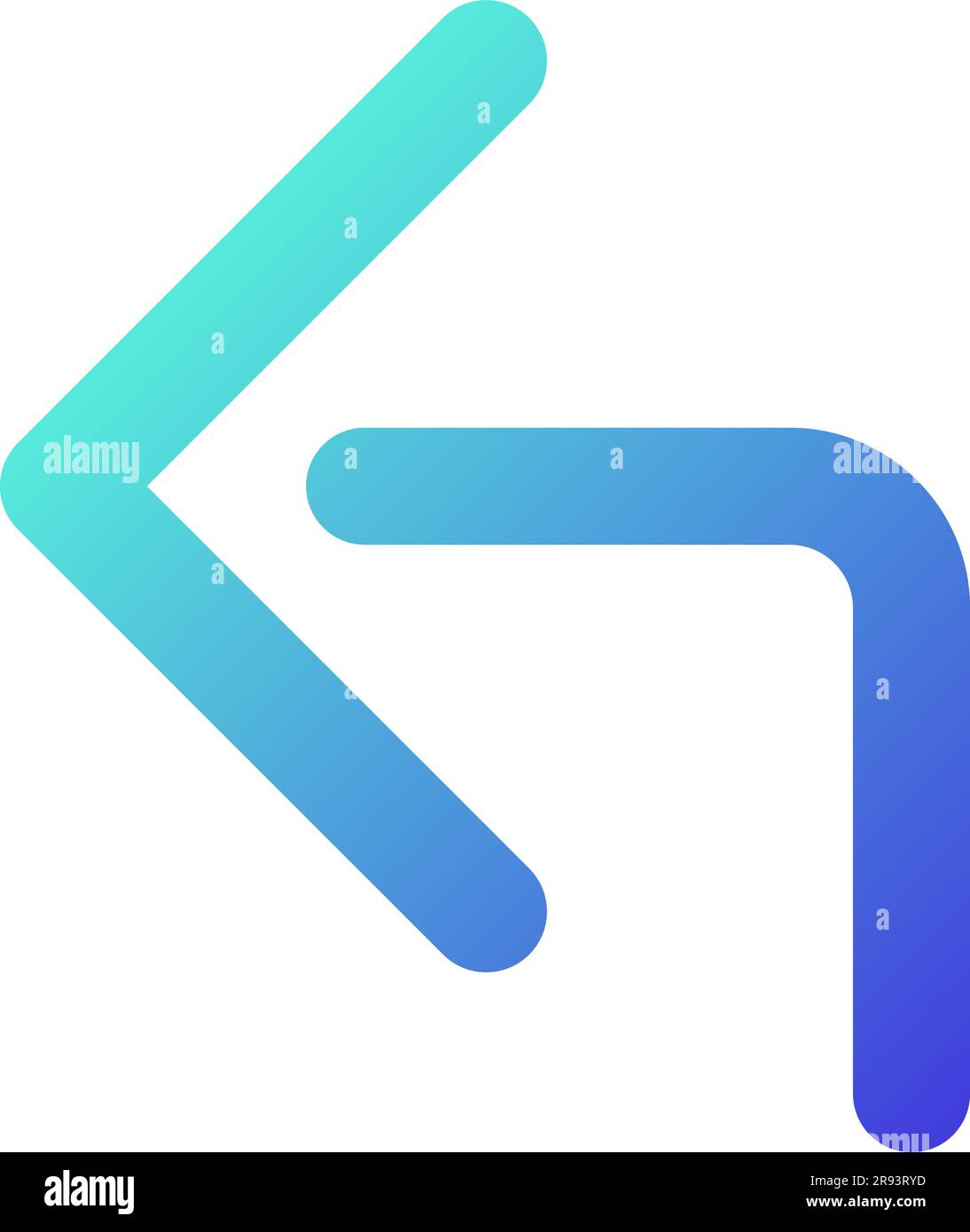 Reply arrow pixel perfect gradient linear ui icon Stock Vector Image & Art - Alamy