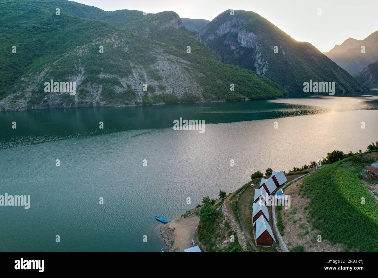 Komani lake in Northern Albania Stock Photo - Alamy