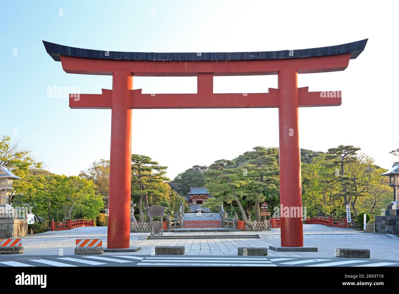The third torii gate of Tsuruoka Hachimangu Shrine Stock Photo - Alamy