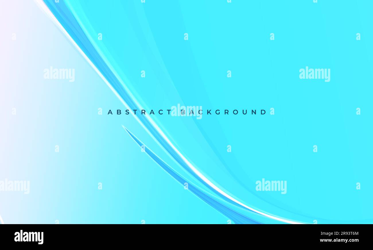 Trendy modern light blue vector abstract background with wave lines ...