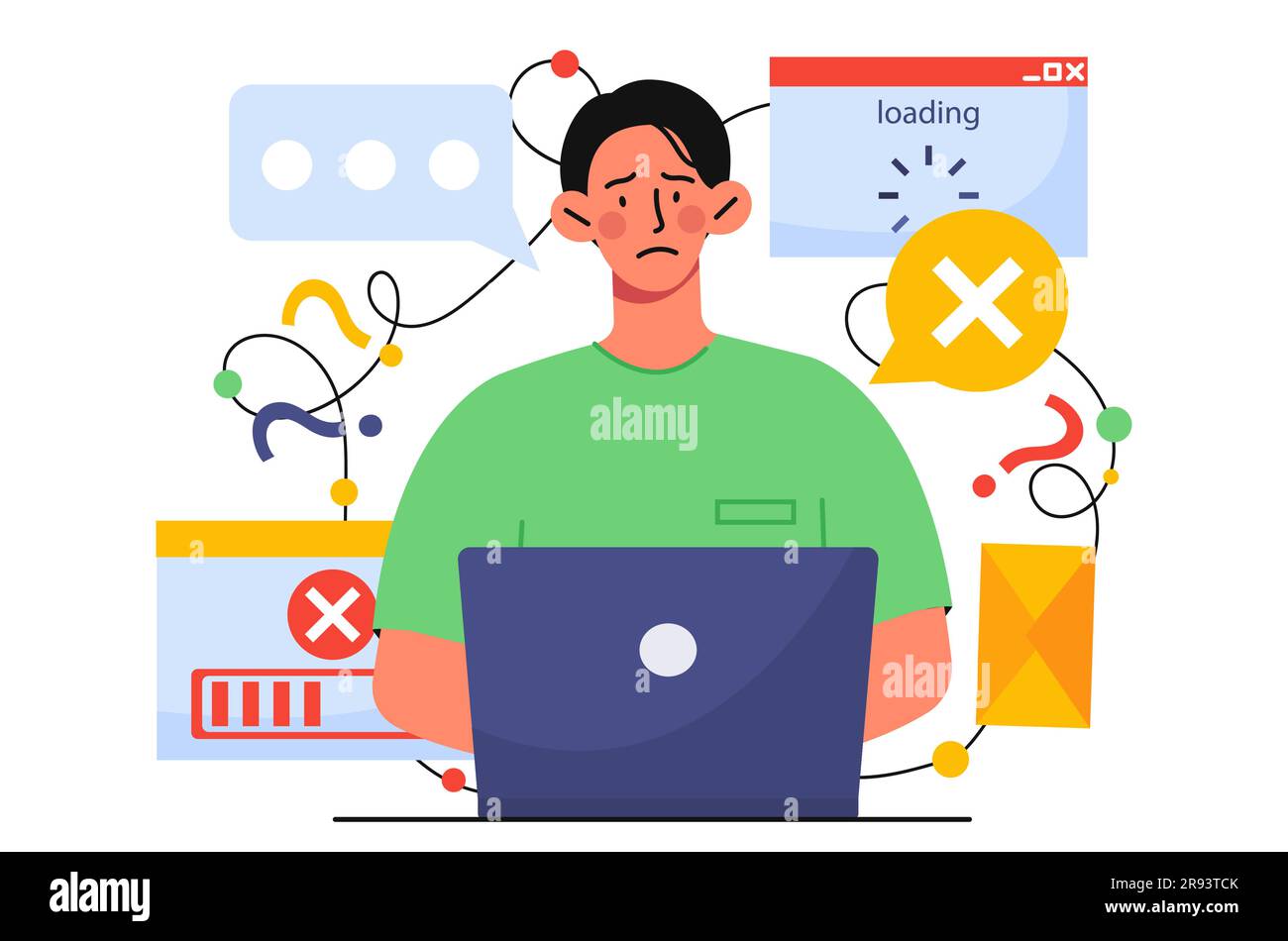 Sad poor young man Stock Vector Images - Alamy