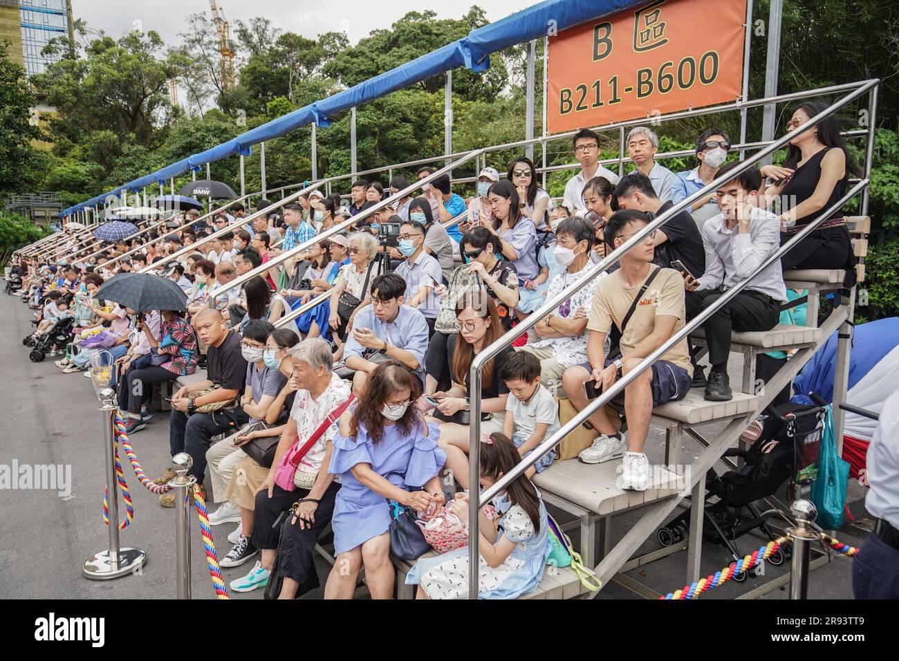 Citizens watch the parade. A police passing out parade is held at the ...