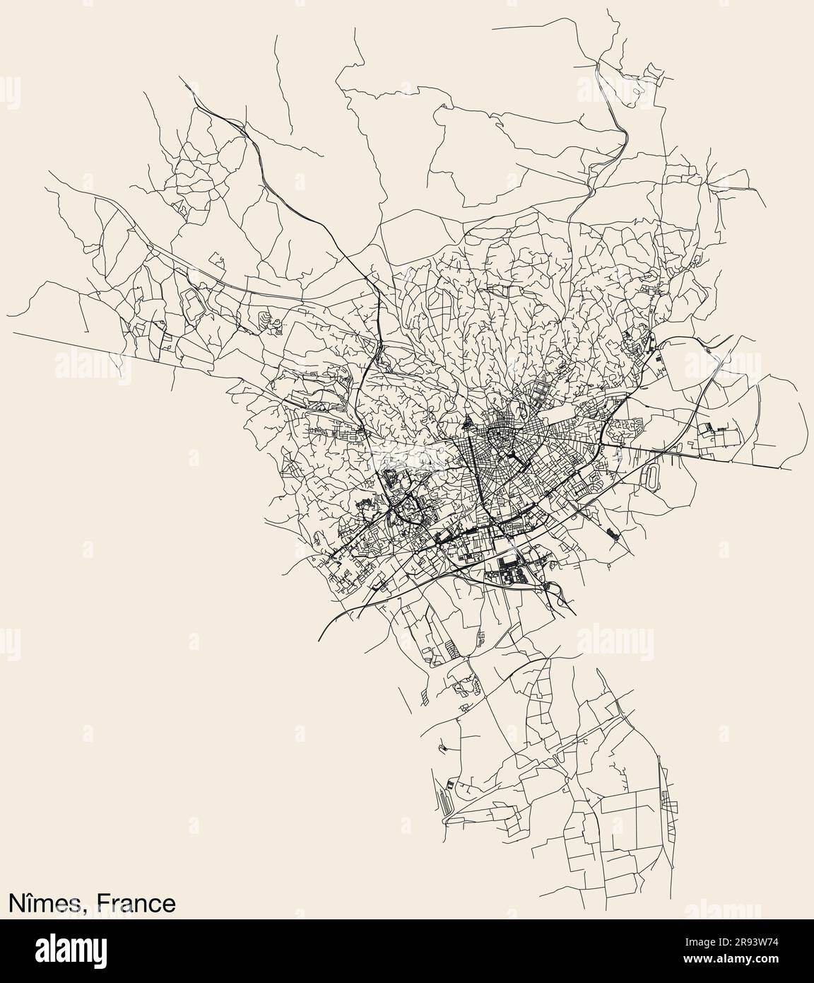 Map nimes france hi-res stock photography and images - Alamy