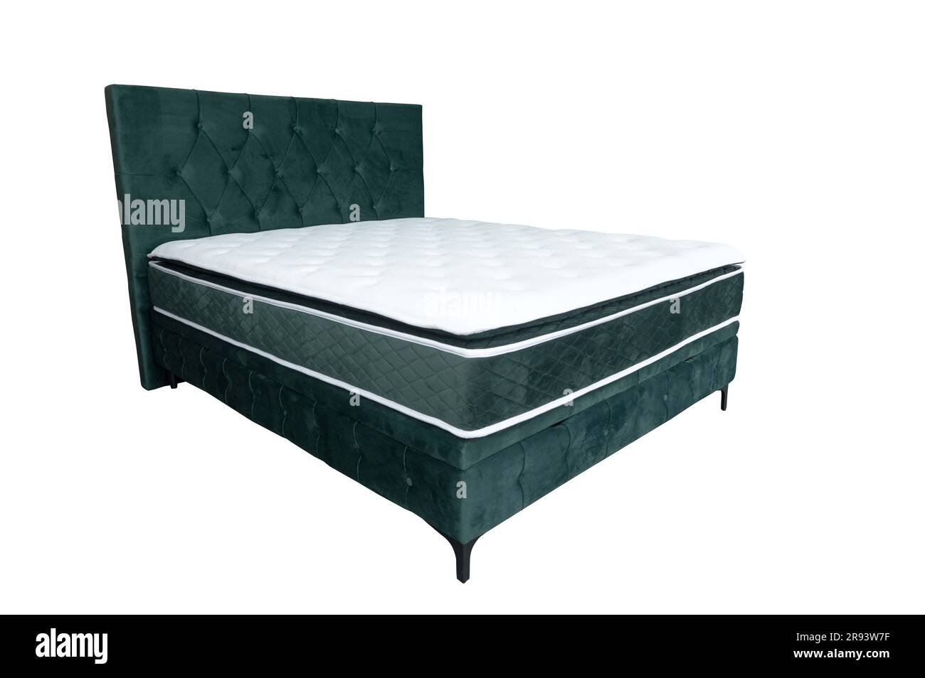 Bad madrac sofa furniture green bad Stock Photo - Alamy