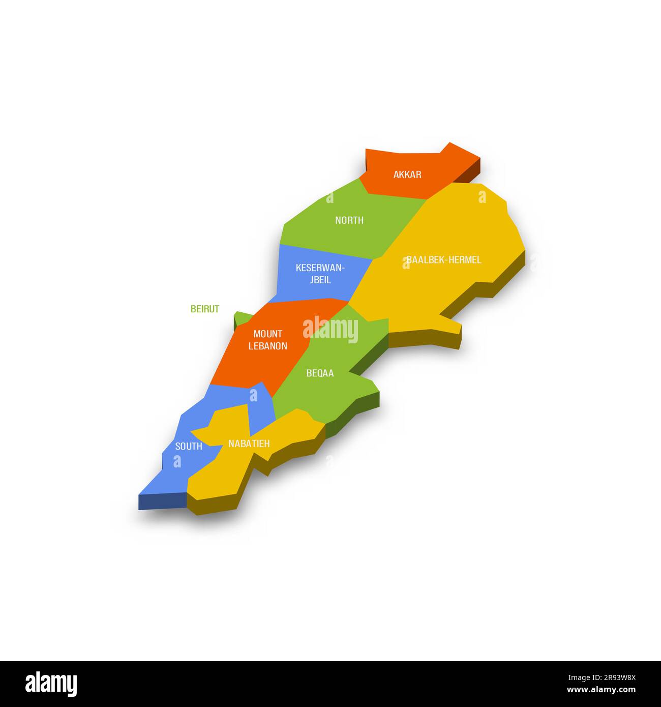 Lebanon Political Map
