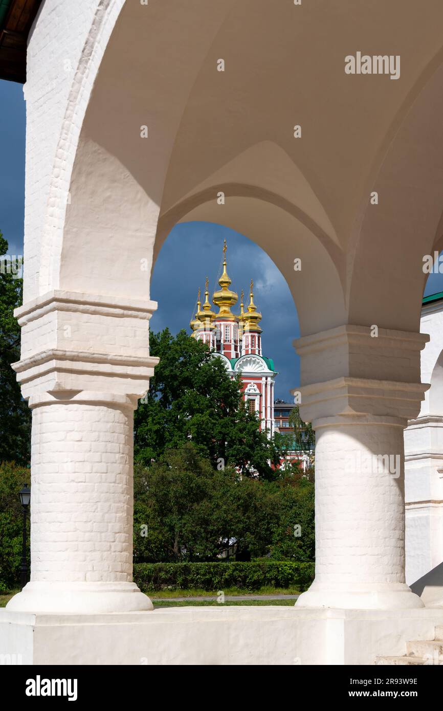 View of the Church of the Transfiguration of the Savior from inside the ...