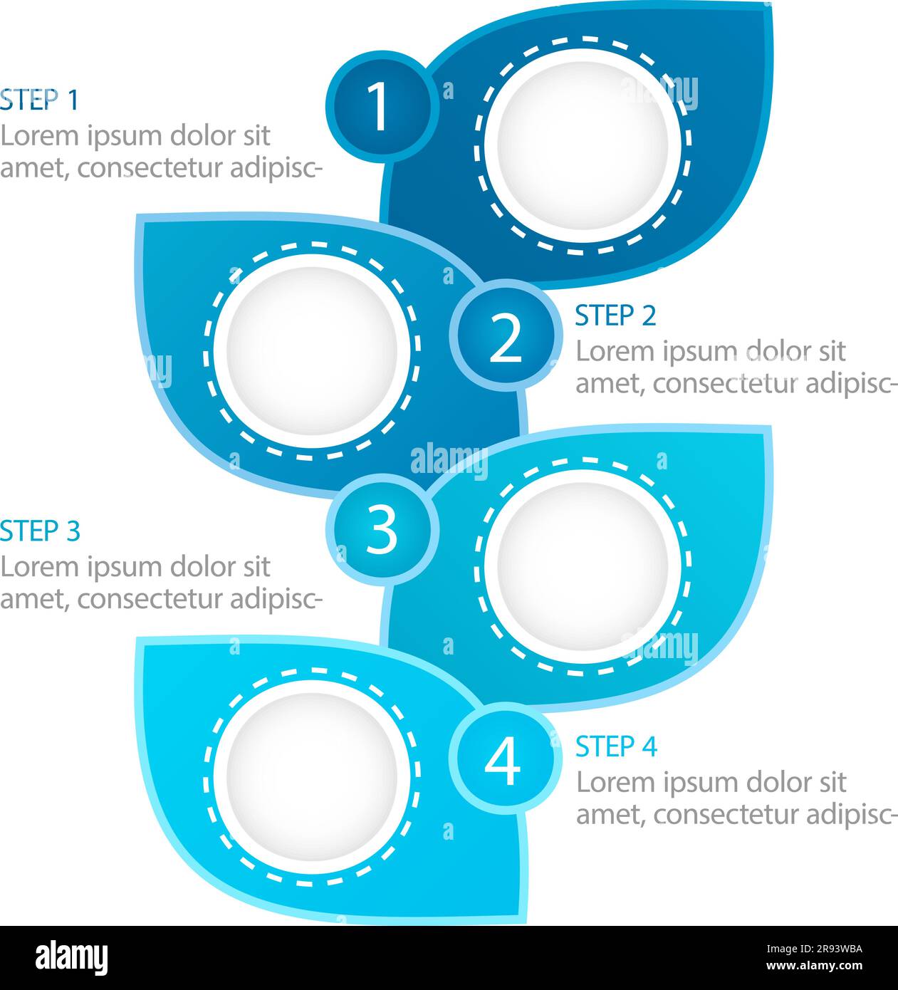 Informational ecological blue leaf infographic chart design template ...