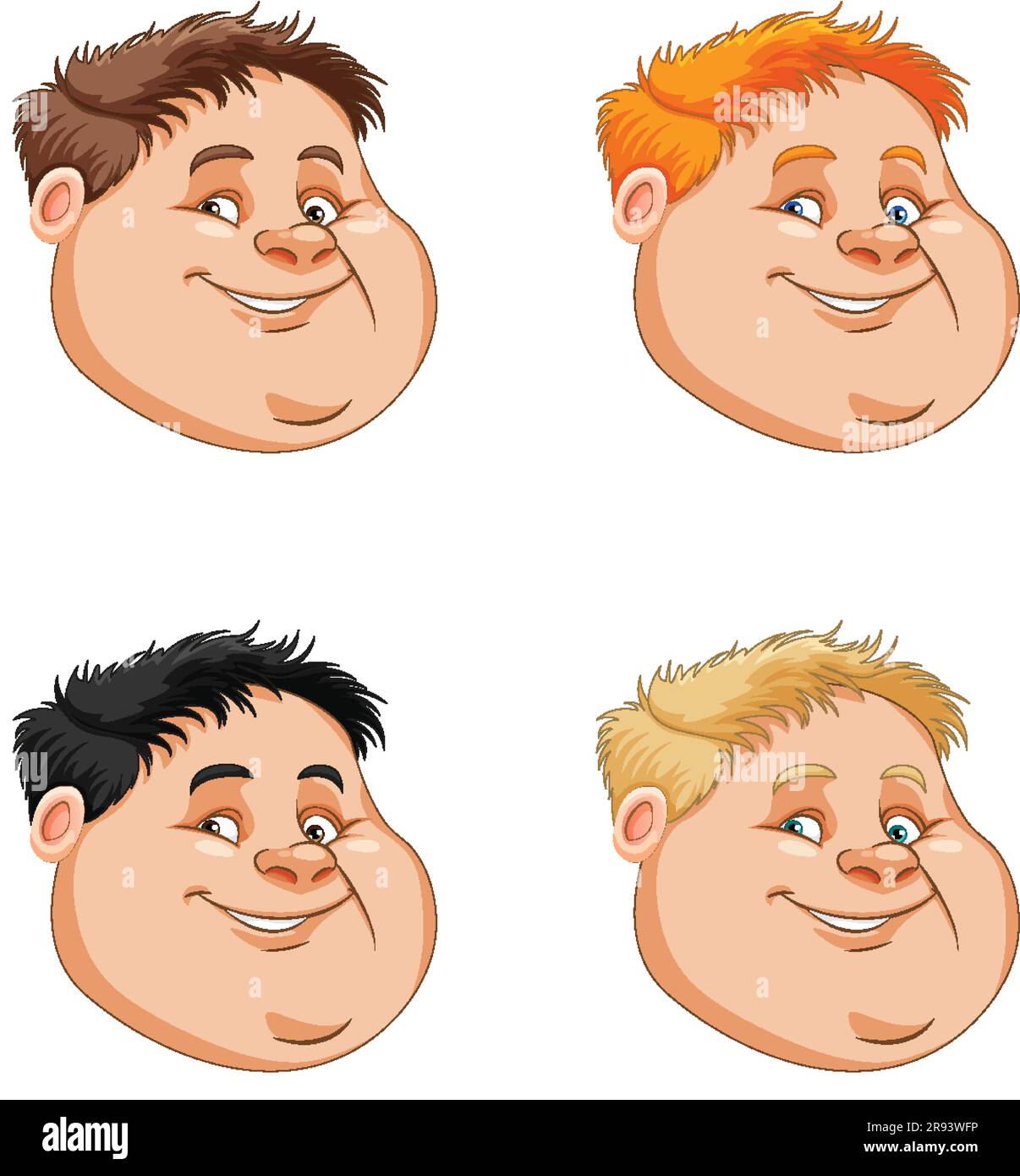 Face of fat boy cartoon illustration Stock Vector Image & Art - Alamy