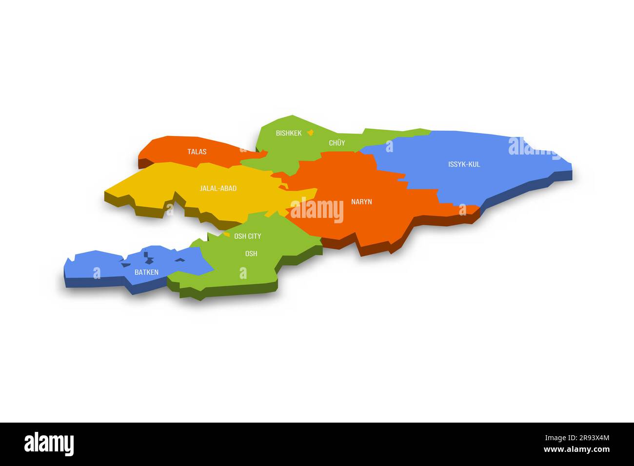 Kyrgyzstan Political Map