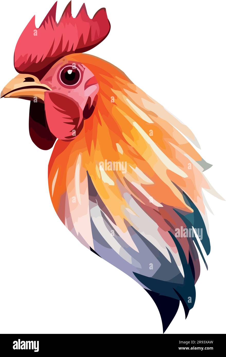 Crowing Rooster Head
