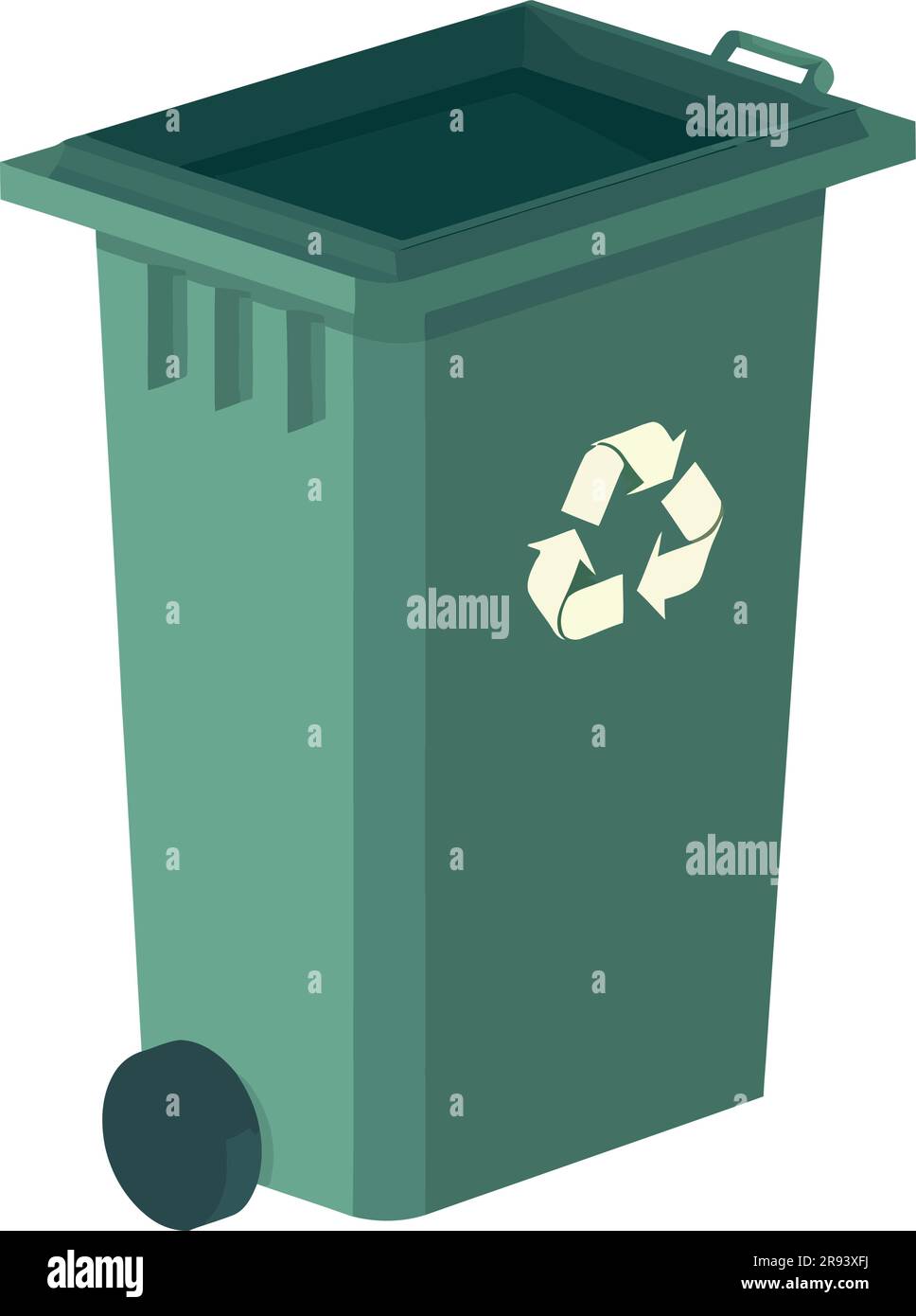 Recycling bin illustration over white Stock Vector Image & Art - Alamy