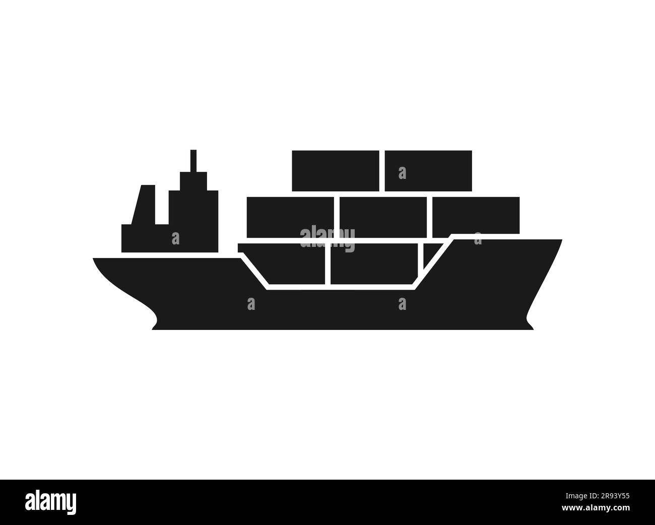 Cargo ship icon on a white background Stock Vector Image & Art - Alamy