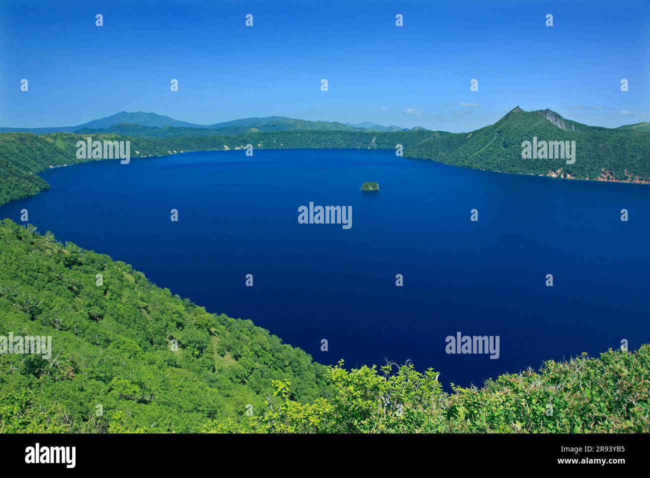 Lake Mashu and Mount Mashu Stock Photo - Alamy