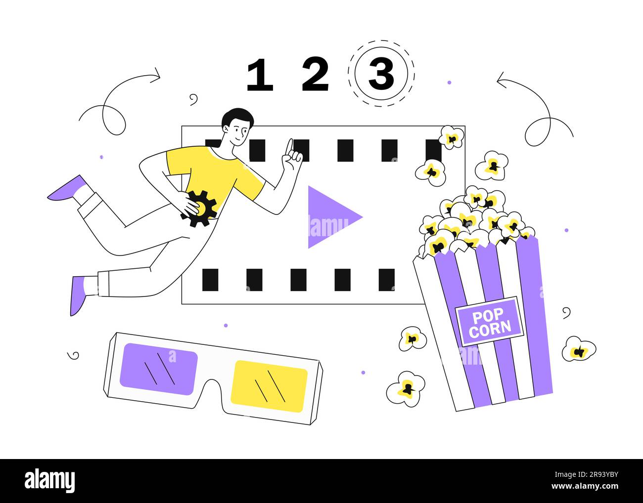 Cinema making popcorn Cut Out Stock Images & Pictures - Alamy