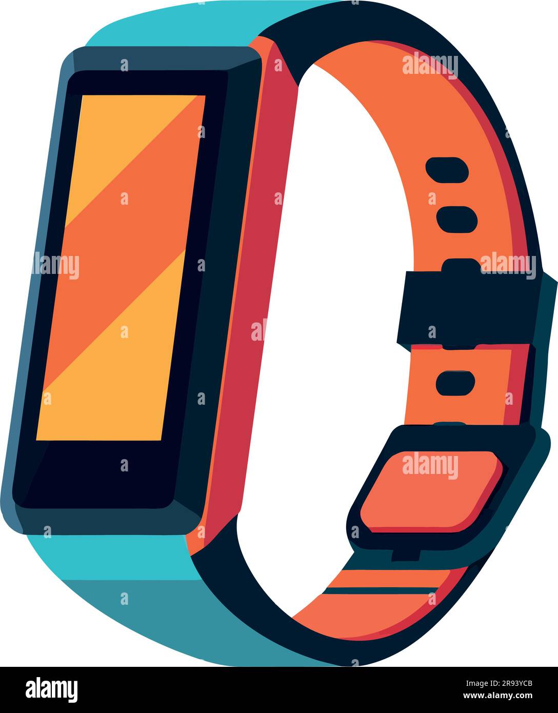 Colored smartwatch design over white Stock Vector Image & Art - Alamy