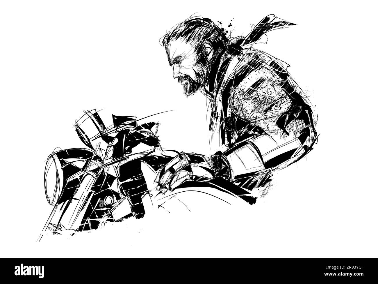 Moto rider - vector illustration (Ideal for printing, poster or ...