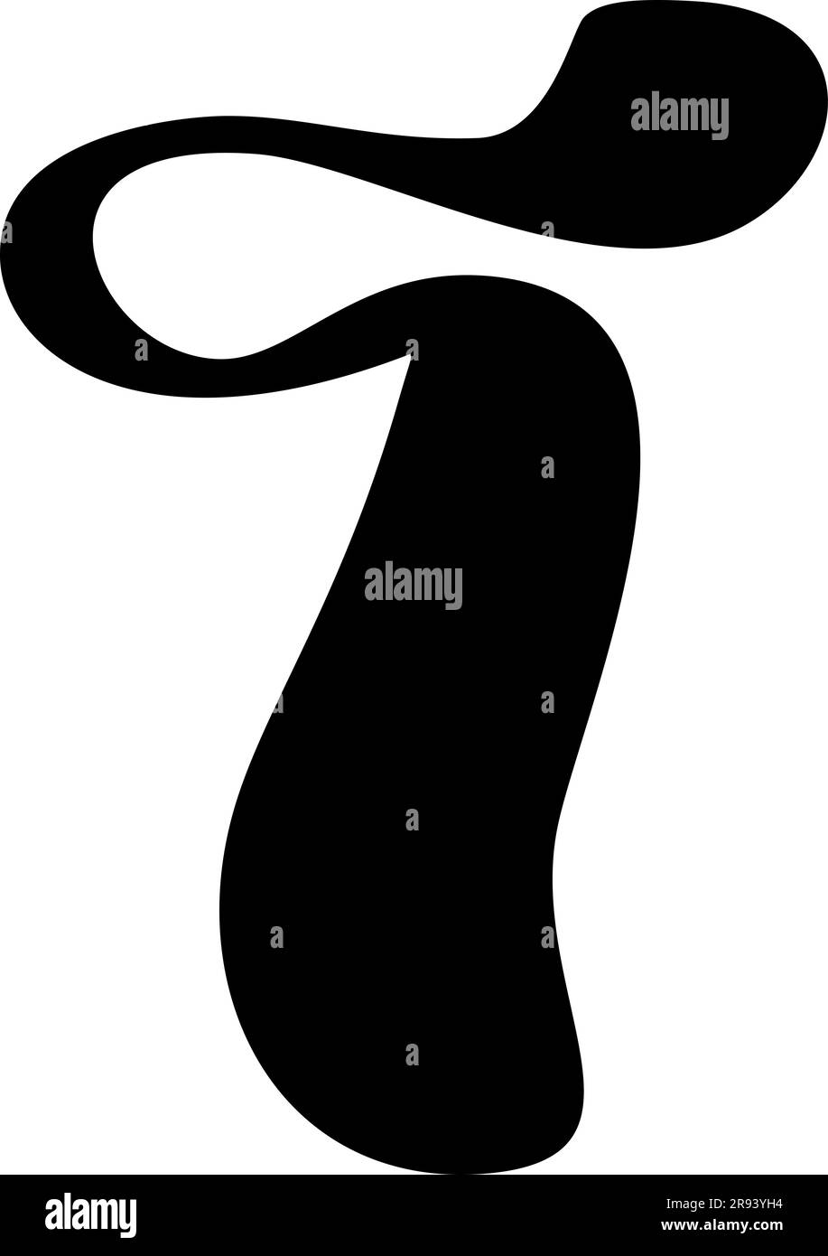 Display liquid vector letter T alphabet. capital letter Element for ...