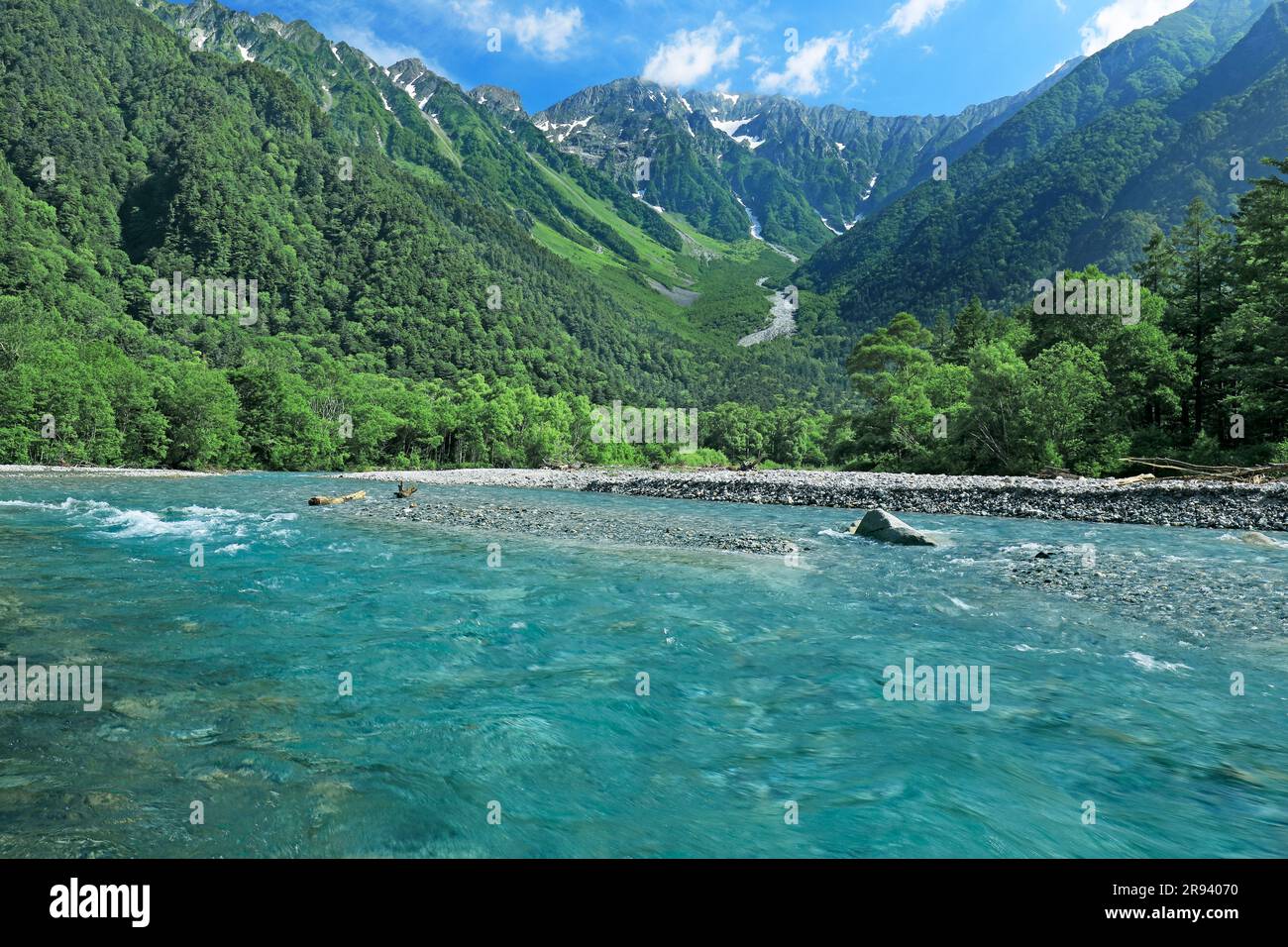 Azusagawa River and Hotaka mountains Stock Photo - Alamy