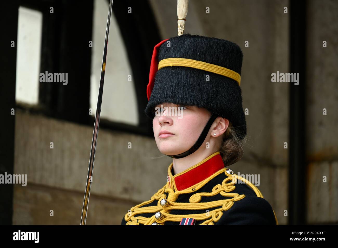 Female Sentry, The King's Troop, Royal Horse Artillery, Horse Guards ...