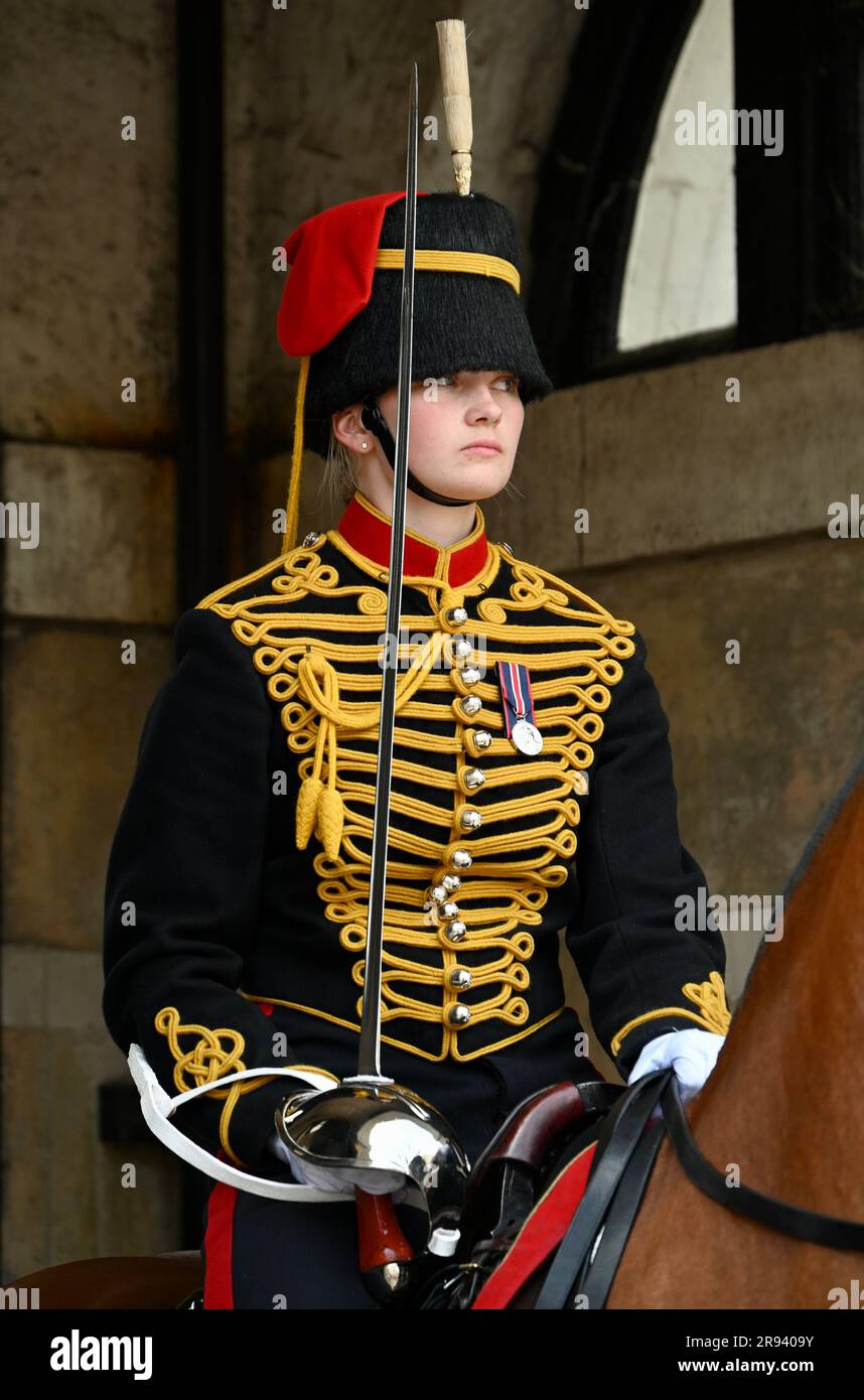Female Sentry, The King's Troop, Royal Horse Artillery, Horse Guards ...